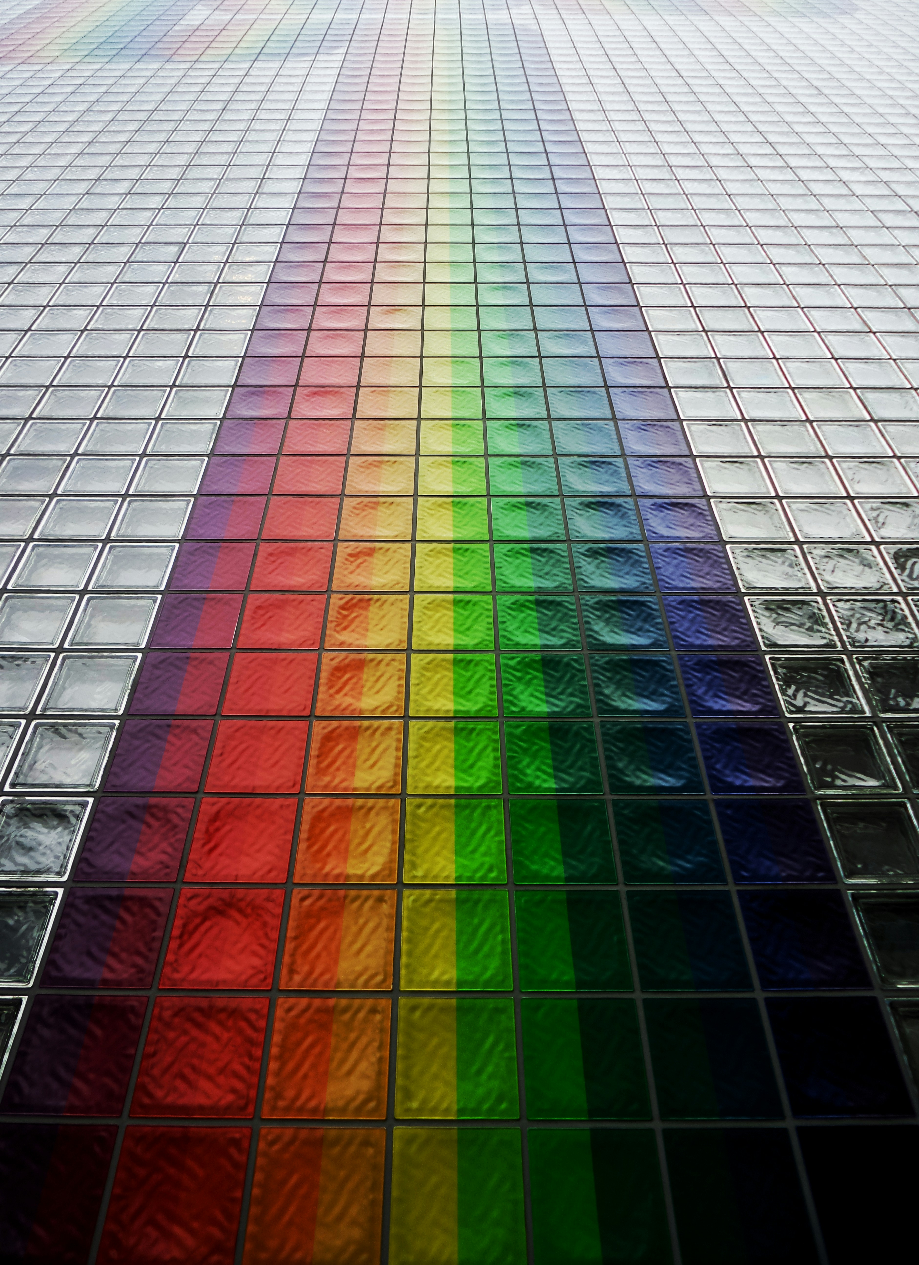 Prismatic Path: A Rainbow Corridor of Reflections