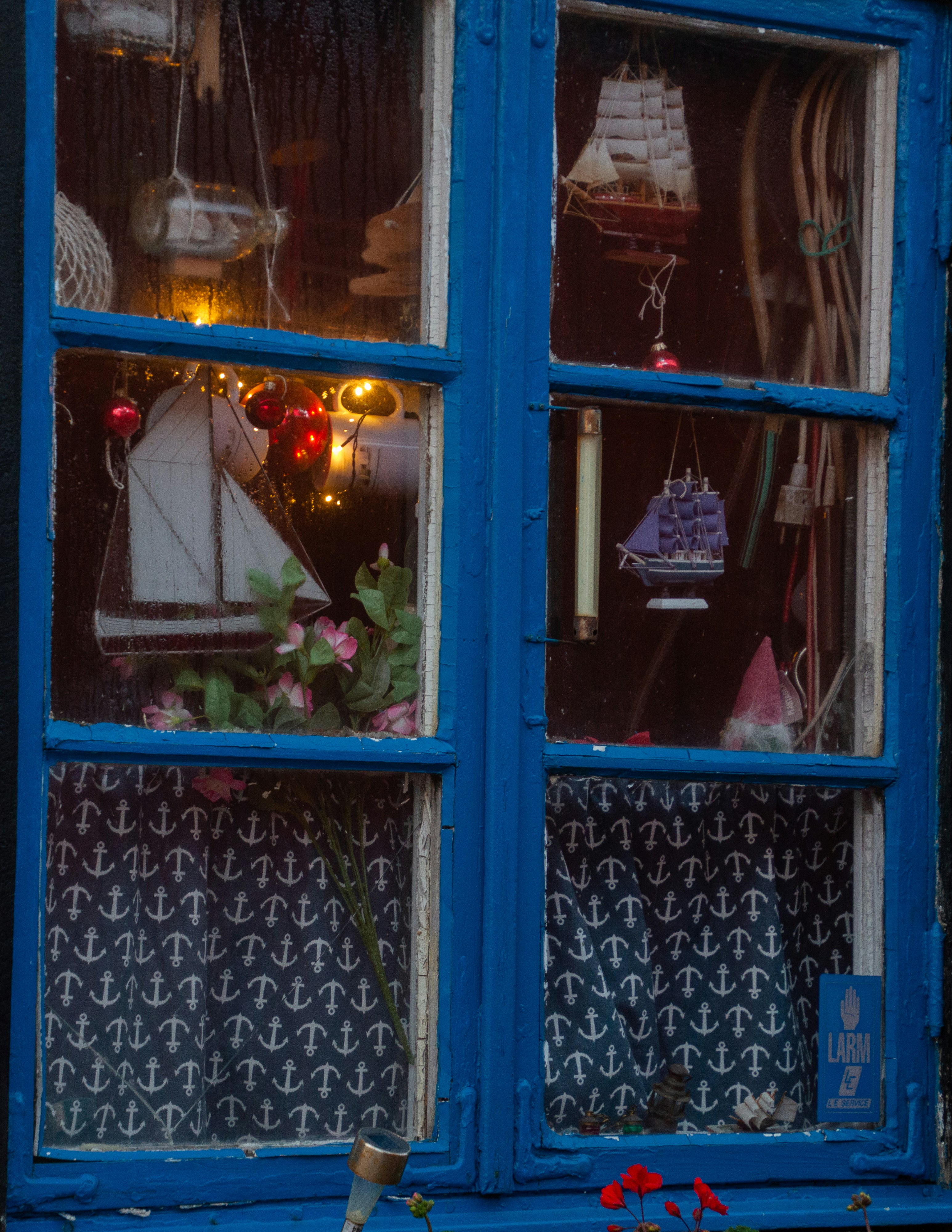 Harbor Treasures in a Cerulean Window