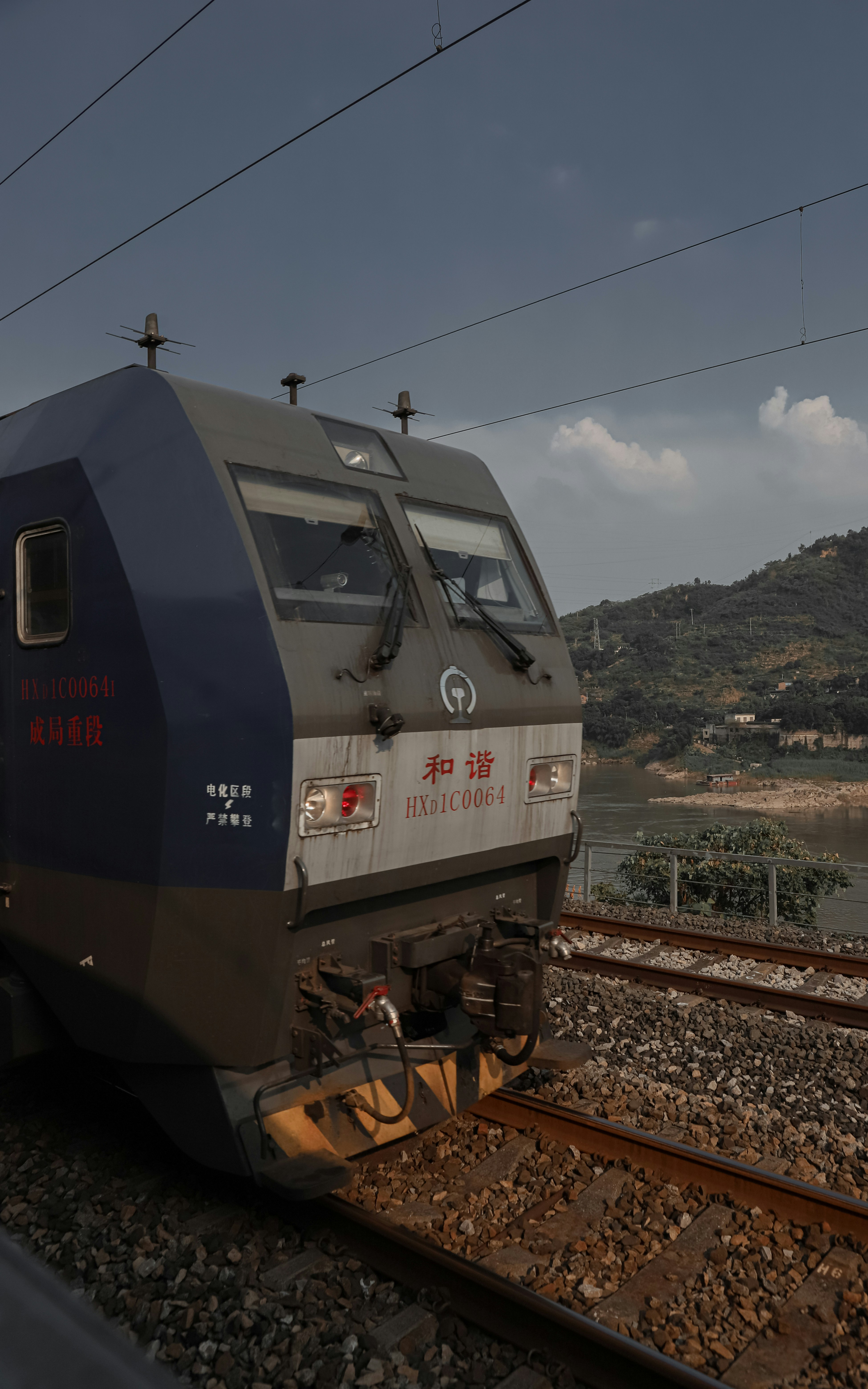 Gray and blue train on rail tracks during daytime photo – Free Grey ...
