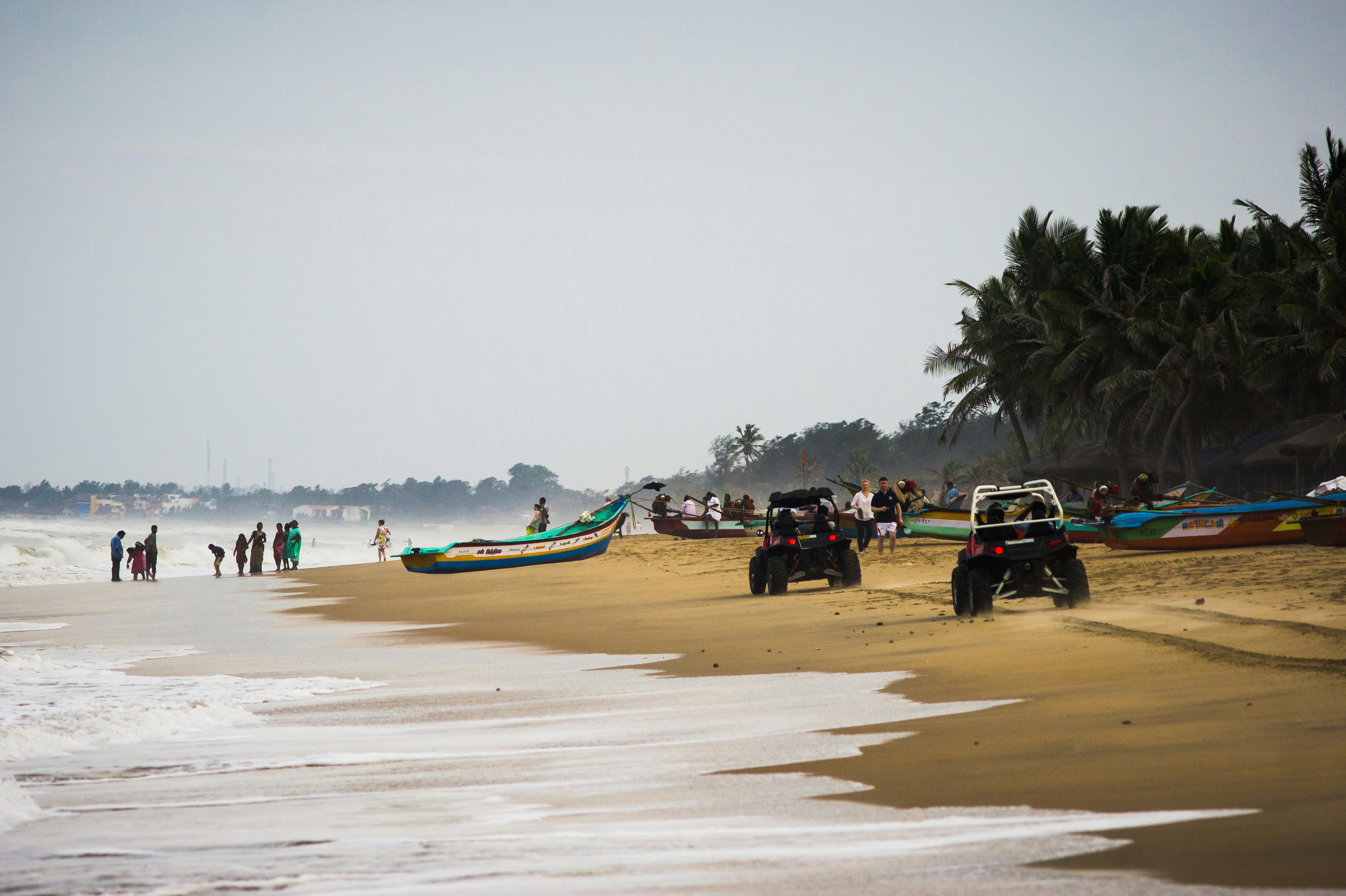 people on beach during daytime