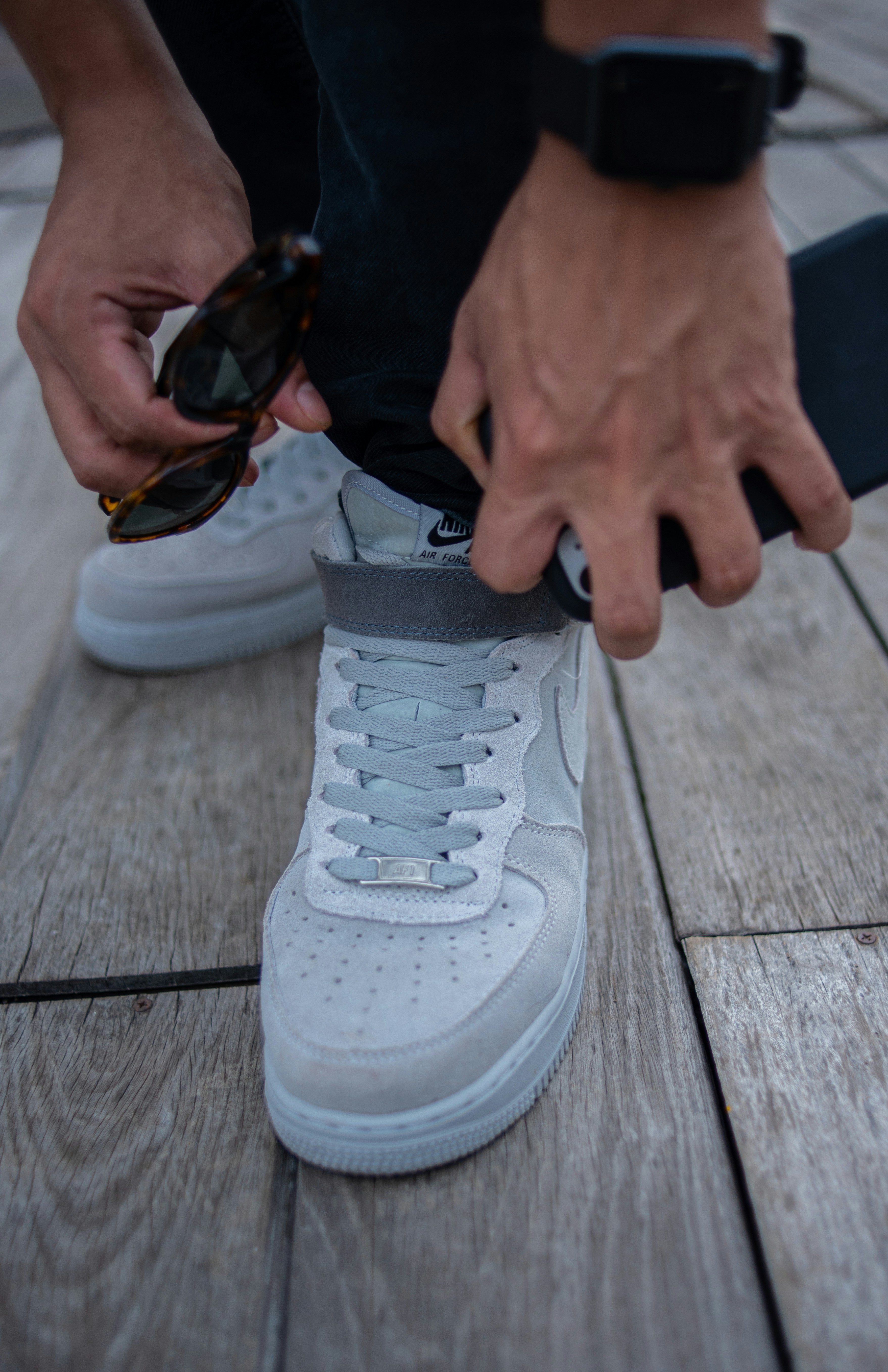 Lacework on Weathered Wood: A Quiet Streetwear Moment