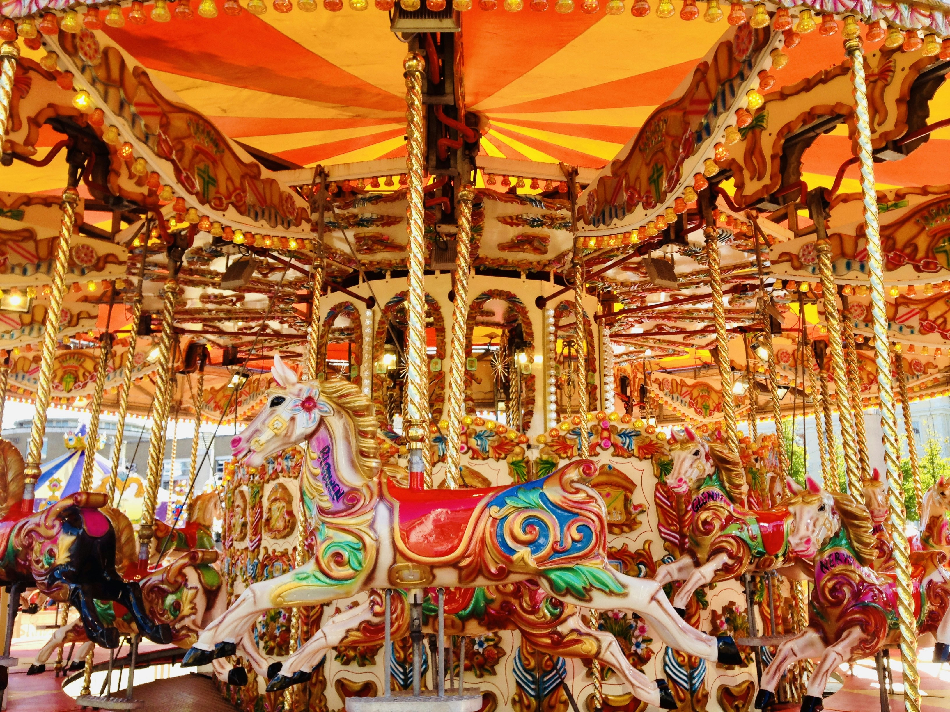 Blue and brown carousel with lights photo – Free Uk Image on Unsplash