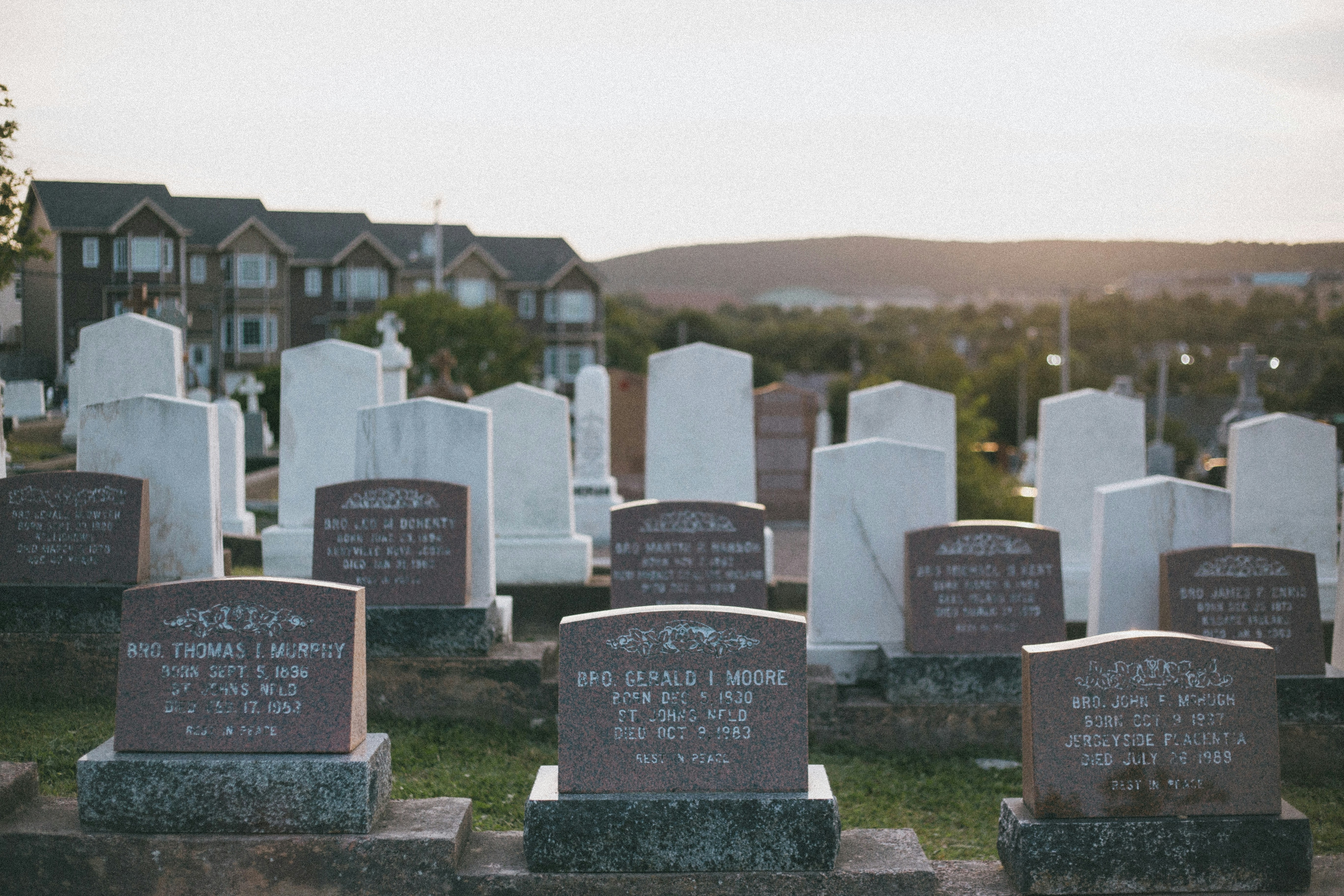 Gray tomb stone on green grass field during daytime photo – Free Grey ...