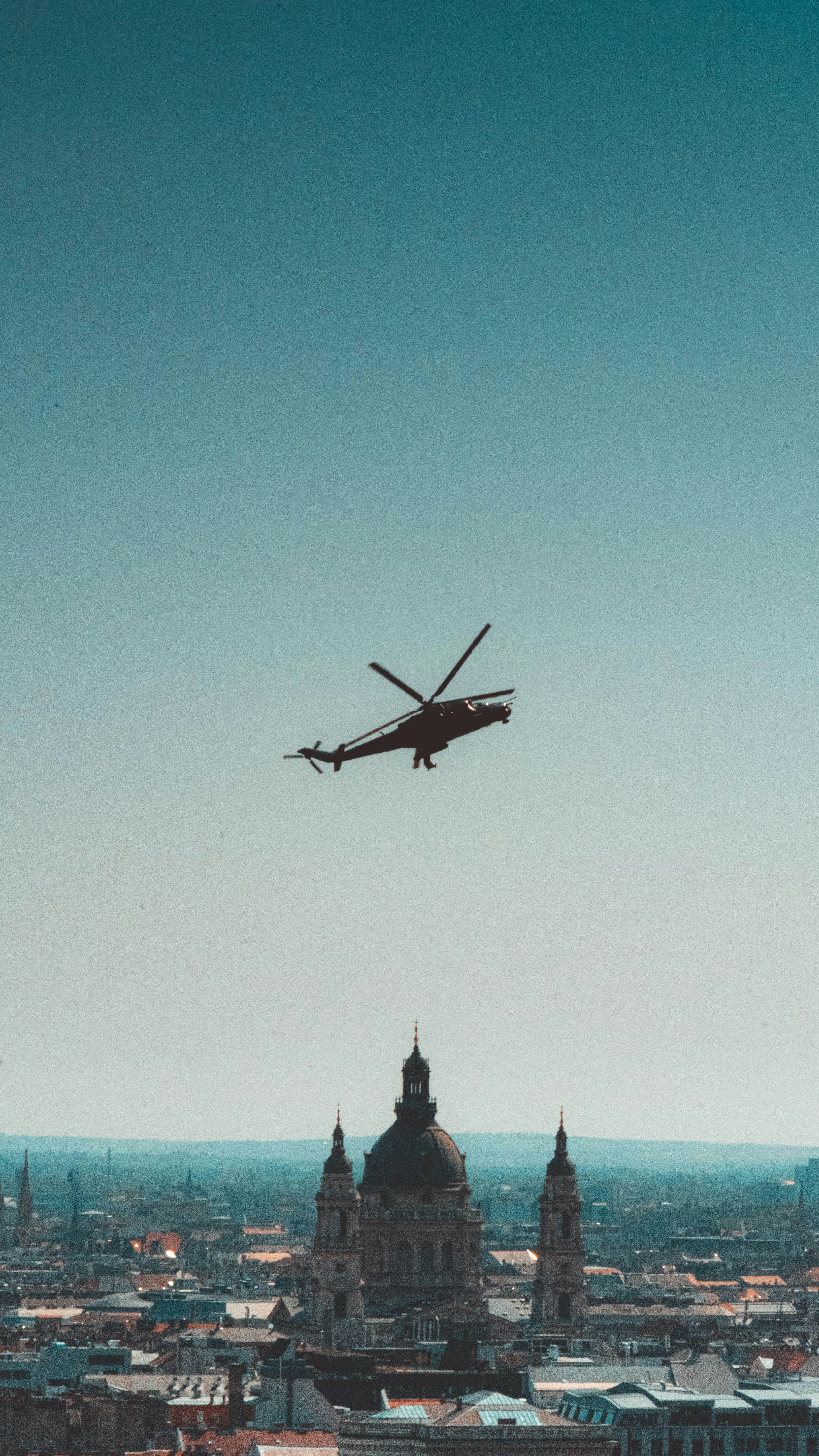 Helicopter Over the Domed City: A Quiet Climb Above Budapest