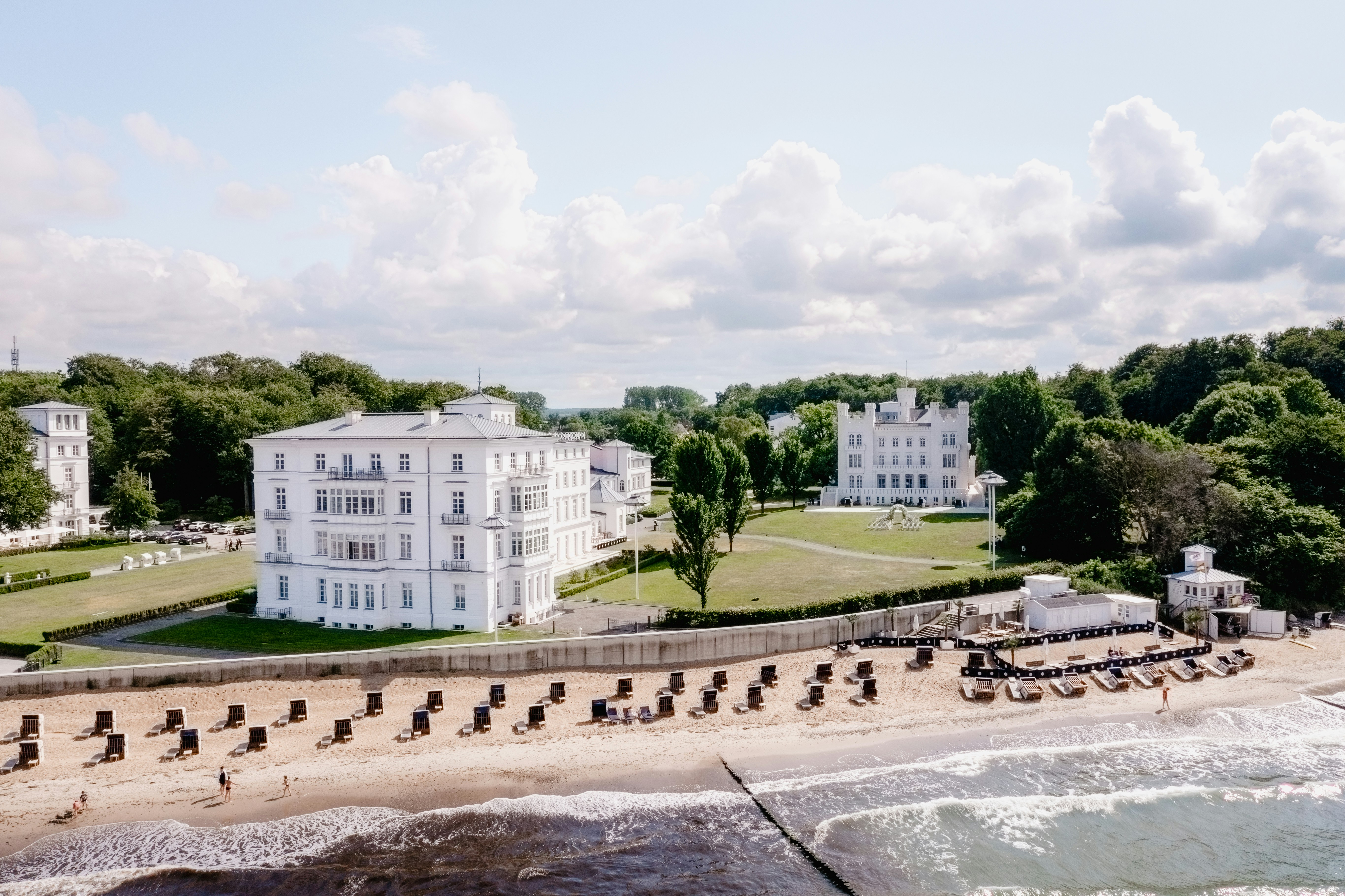 Seaside Serenity: Aerial View of Coastal Elegance