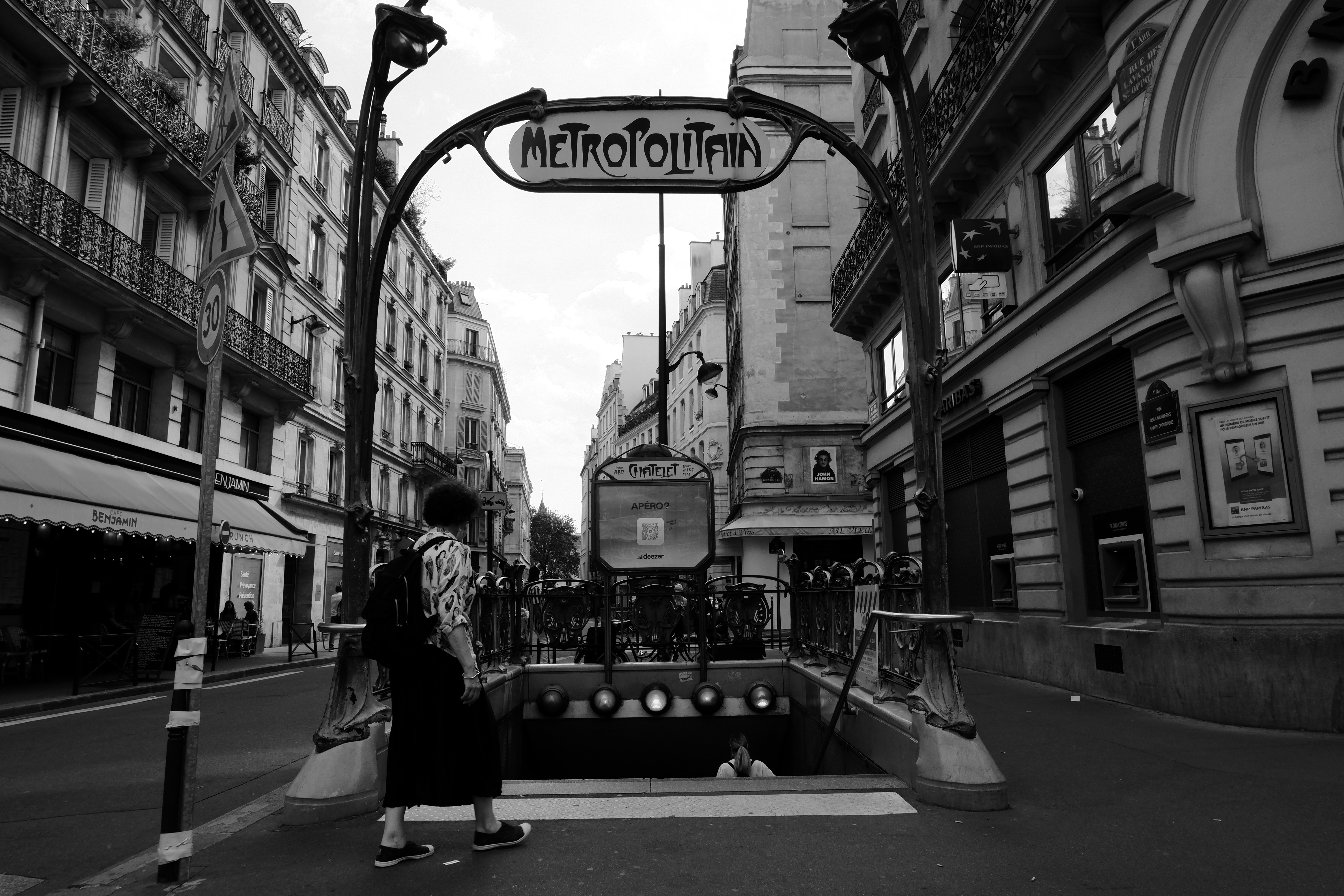 Metro Arch Gate: A Moment at the Steps of Lisbon’s Underground