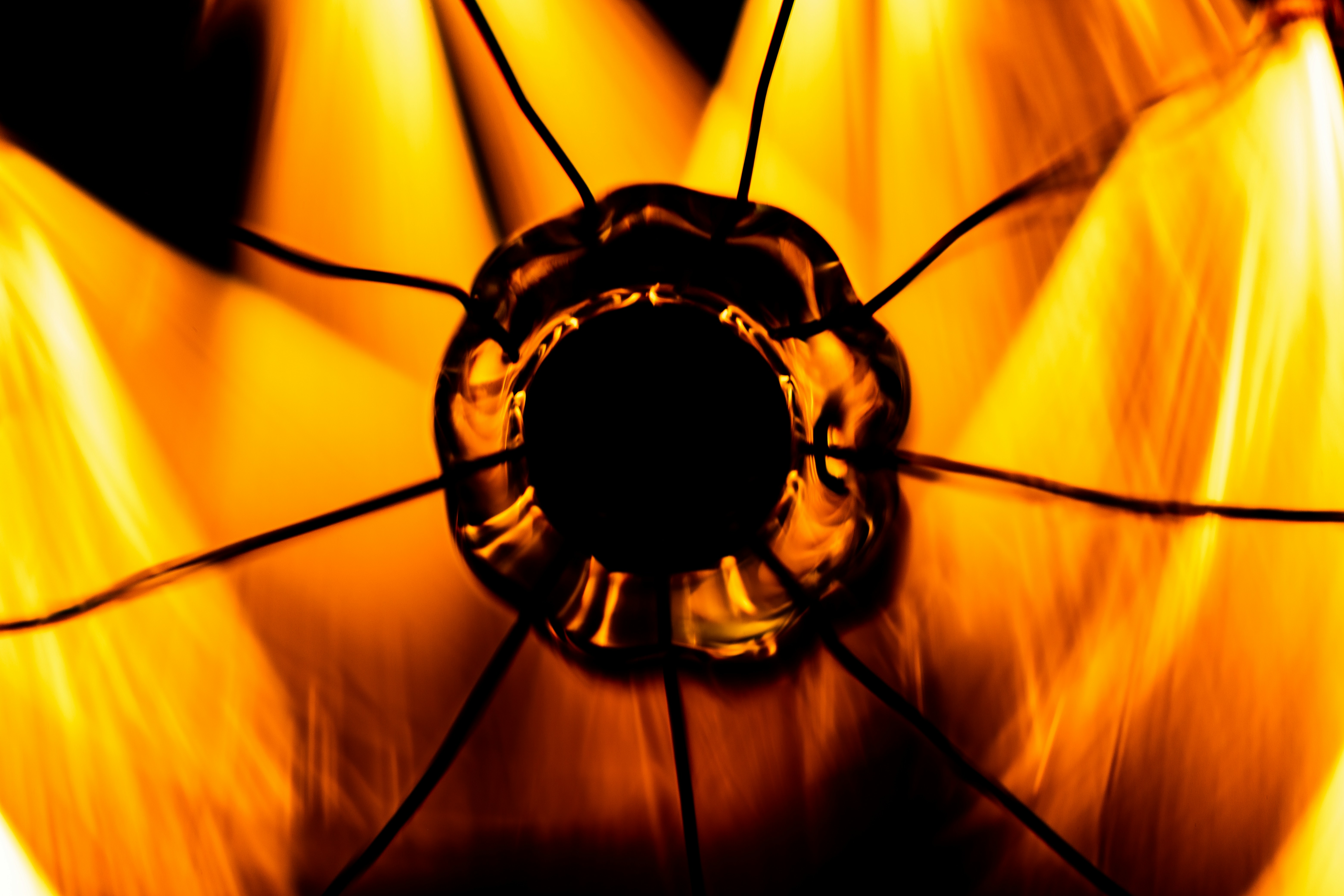 Crown of Fire: macro view into a glowing filament hub