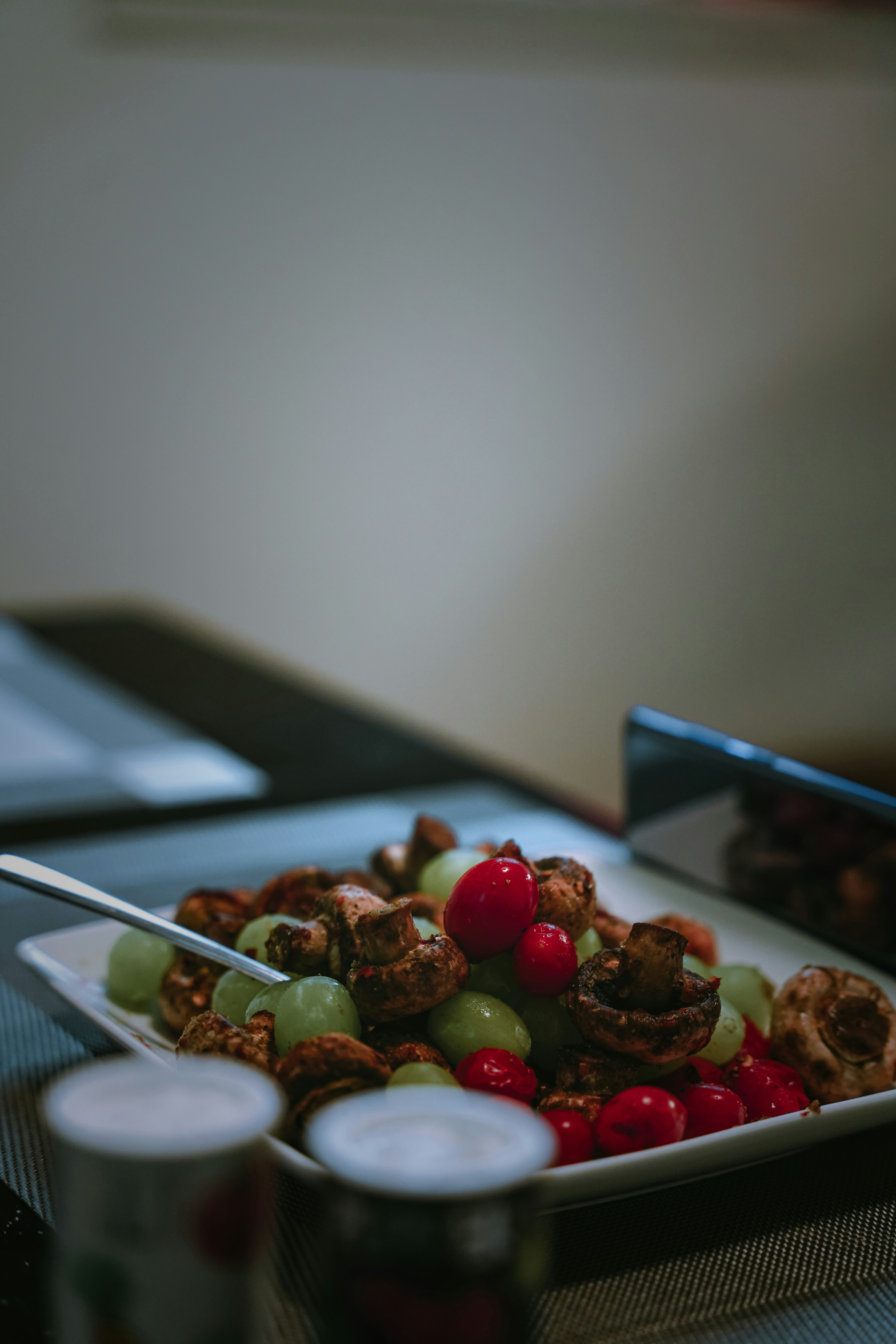 Crimson Berries and Cocoa Bites: A Quiet Tabletop Dessert Moment