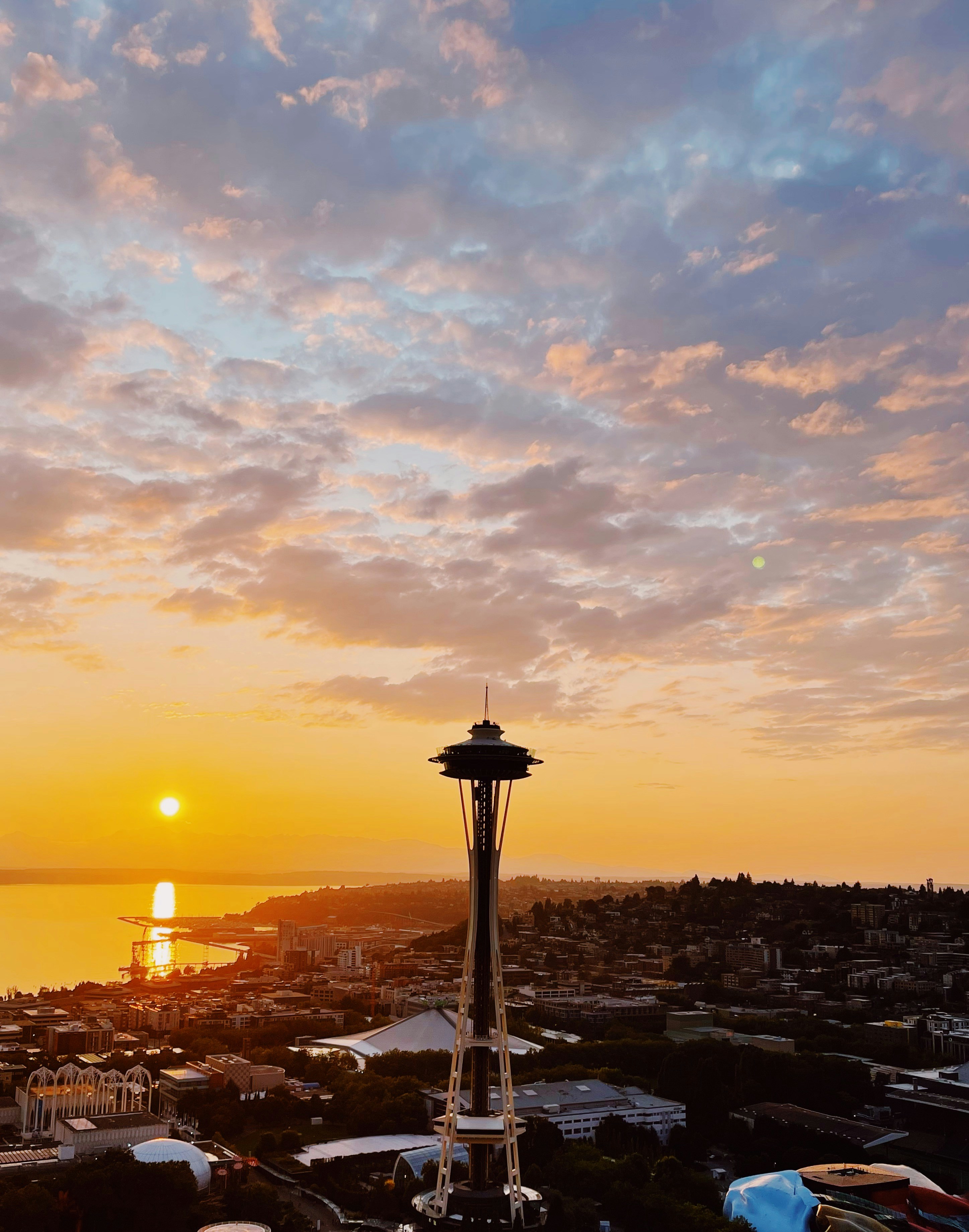 Sunlit Seattle: Twilight over the Space Needle