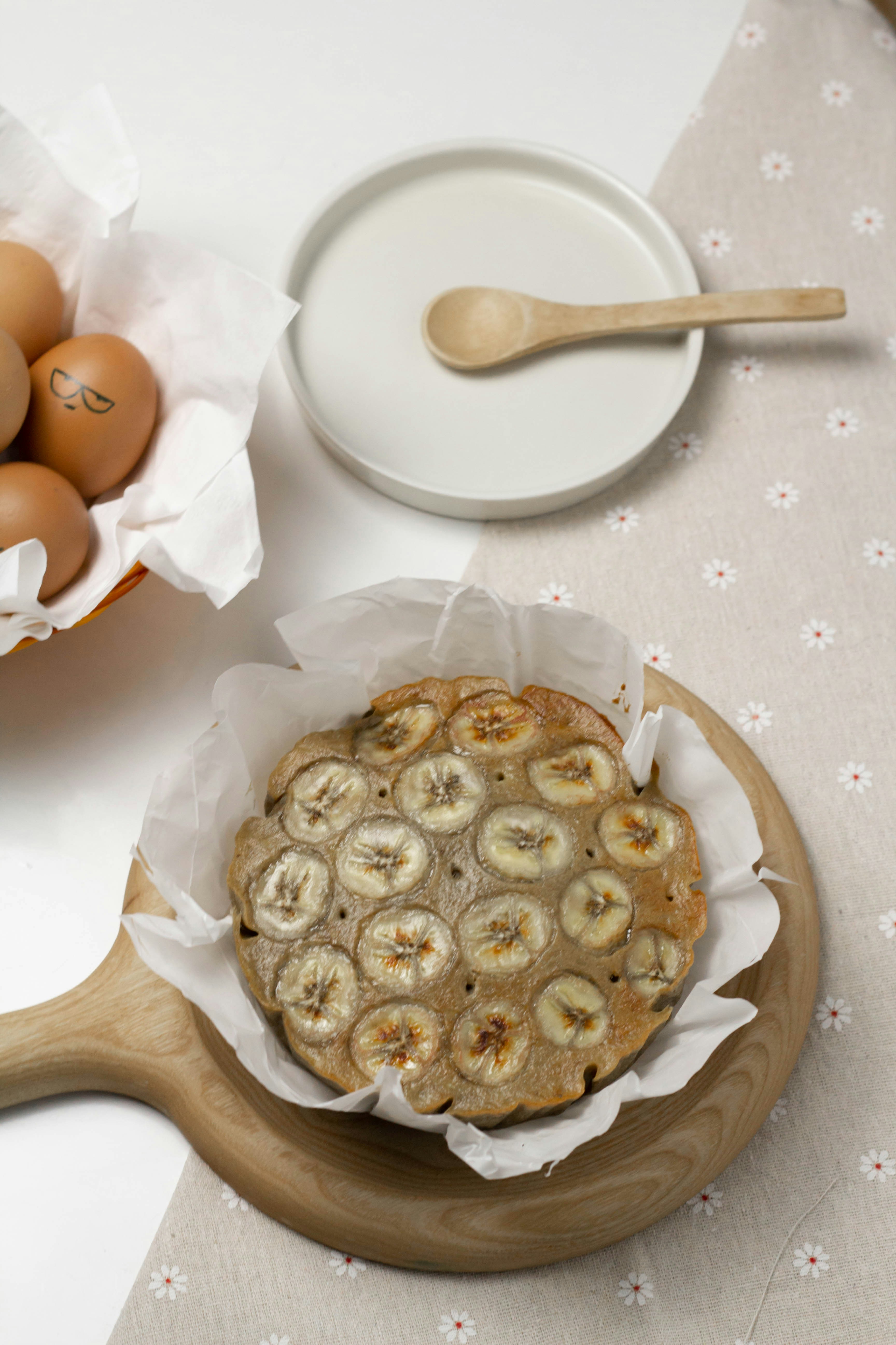 Brown round food on white ceramic plate photo – Free Cutlery Image on ...