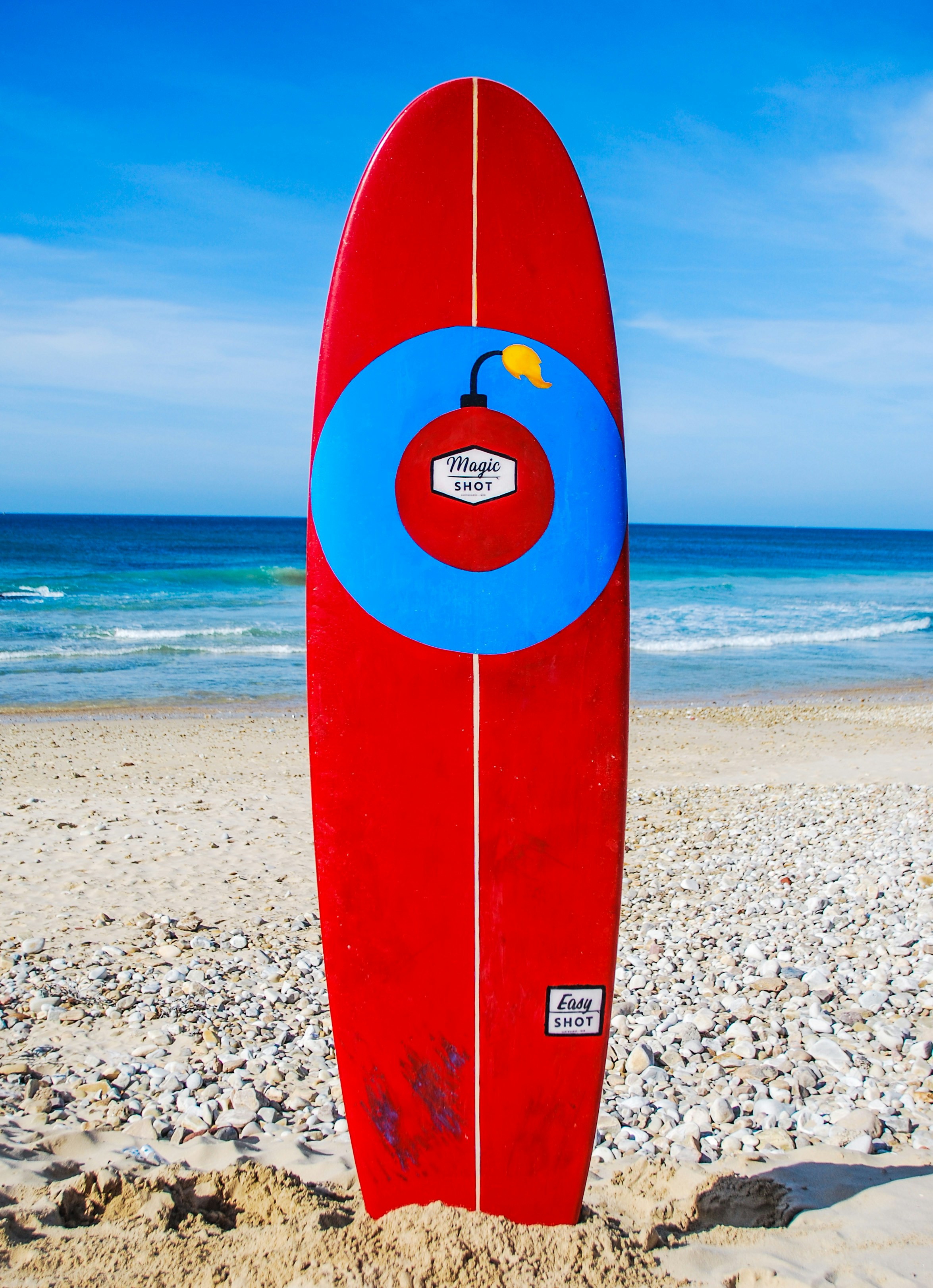 Red surfboard on beach shore during daytime photo – Free Cape town ...