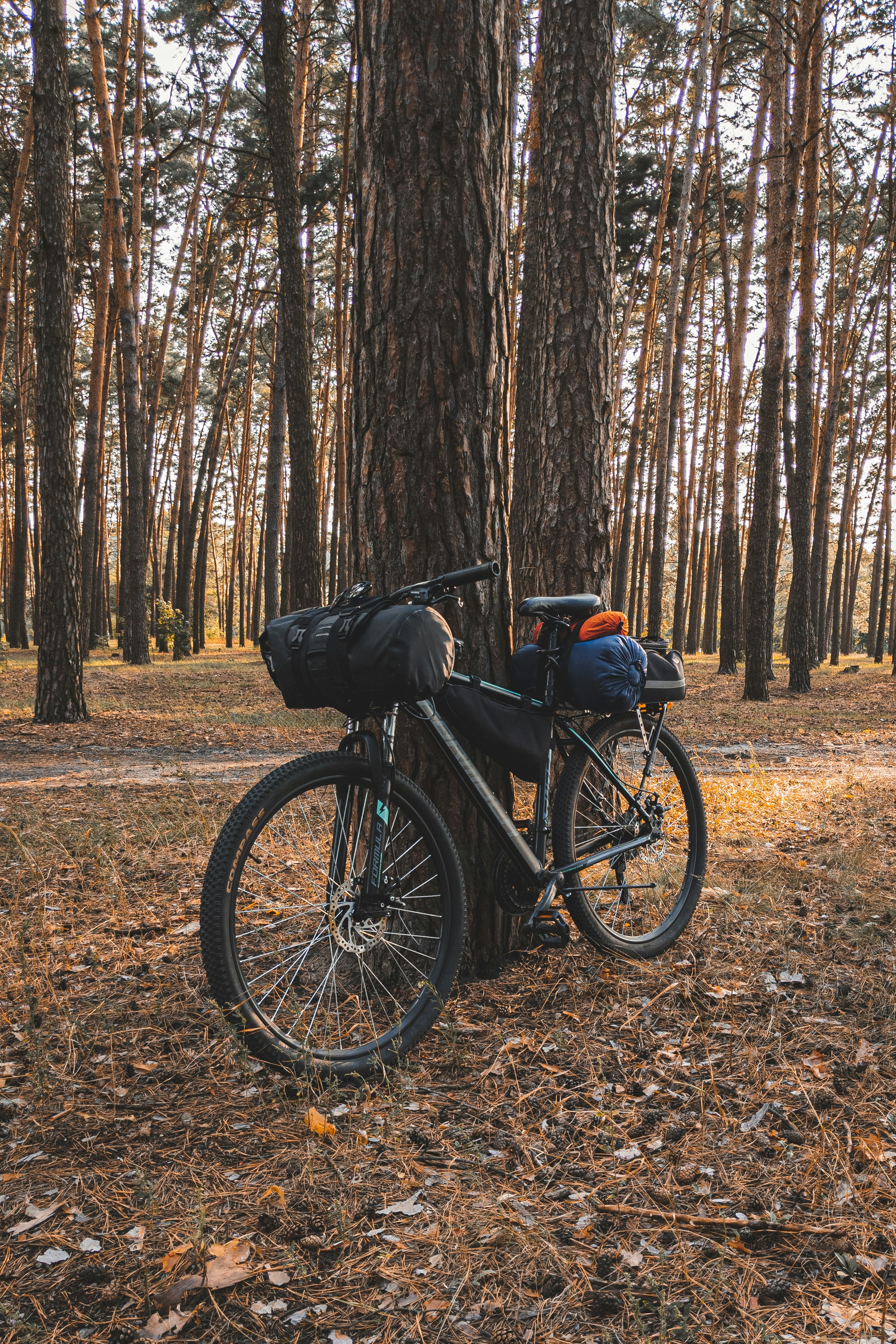 Man in black jacket and blue denim jeans sitting on black bicycle on ...
