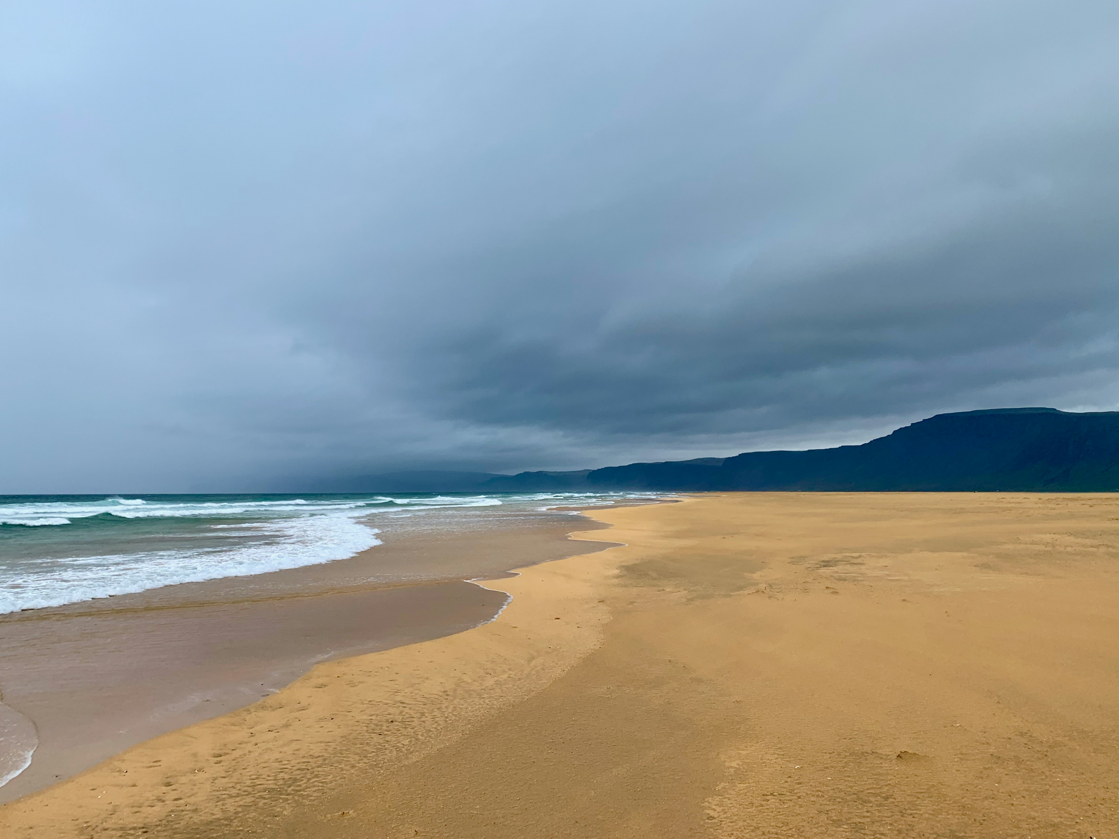 brown sand beach under cloudy sky during daytime