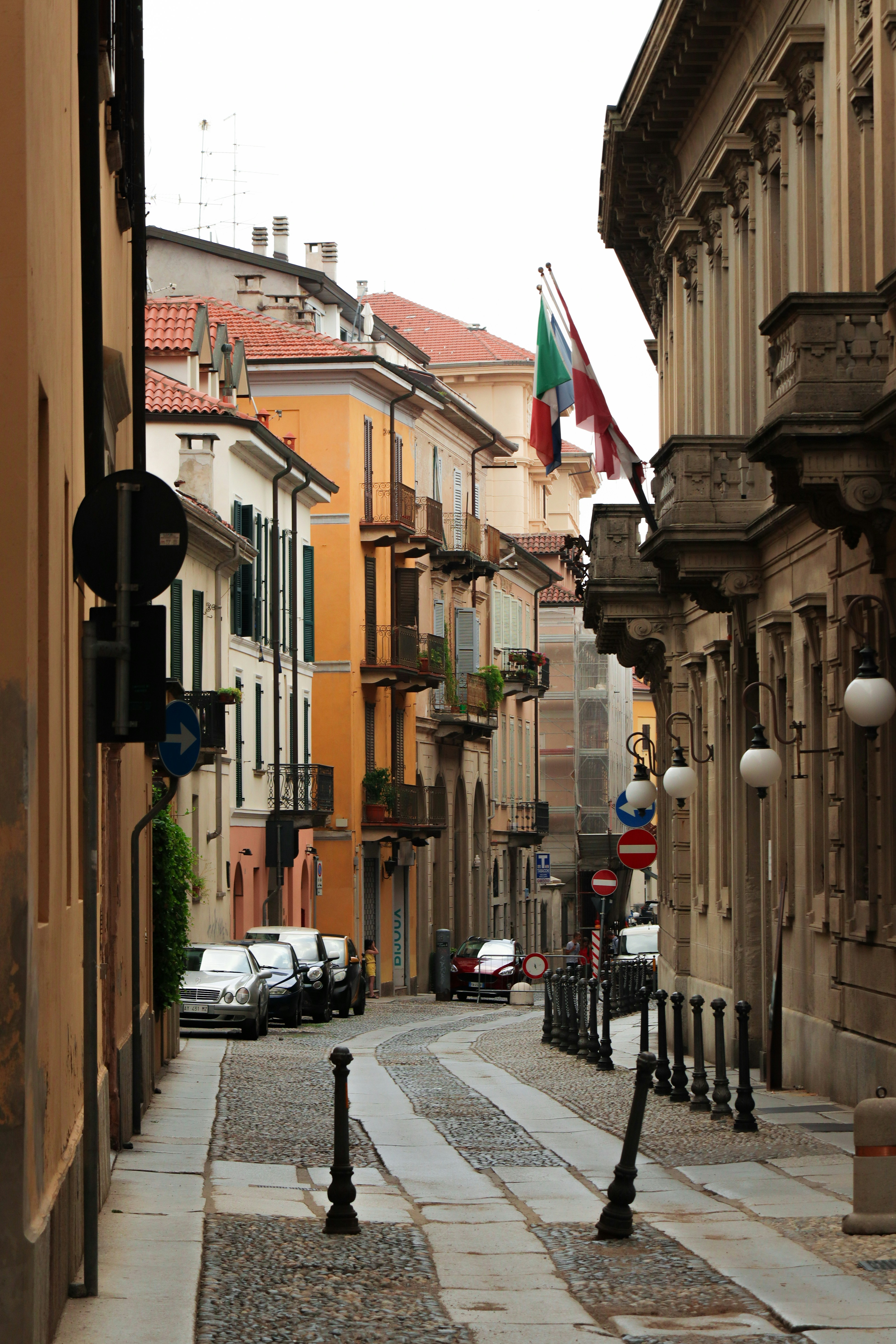 A typical Italian view in the city of Novara