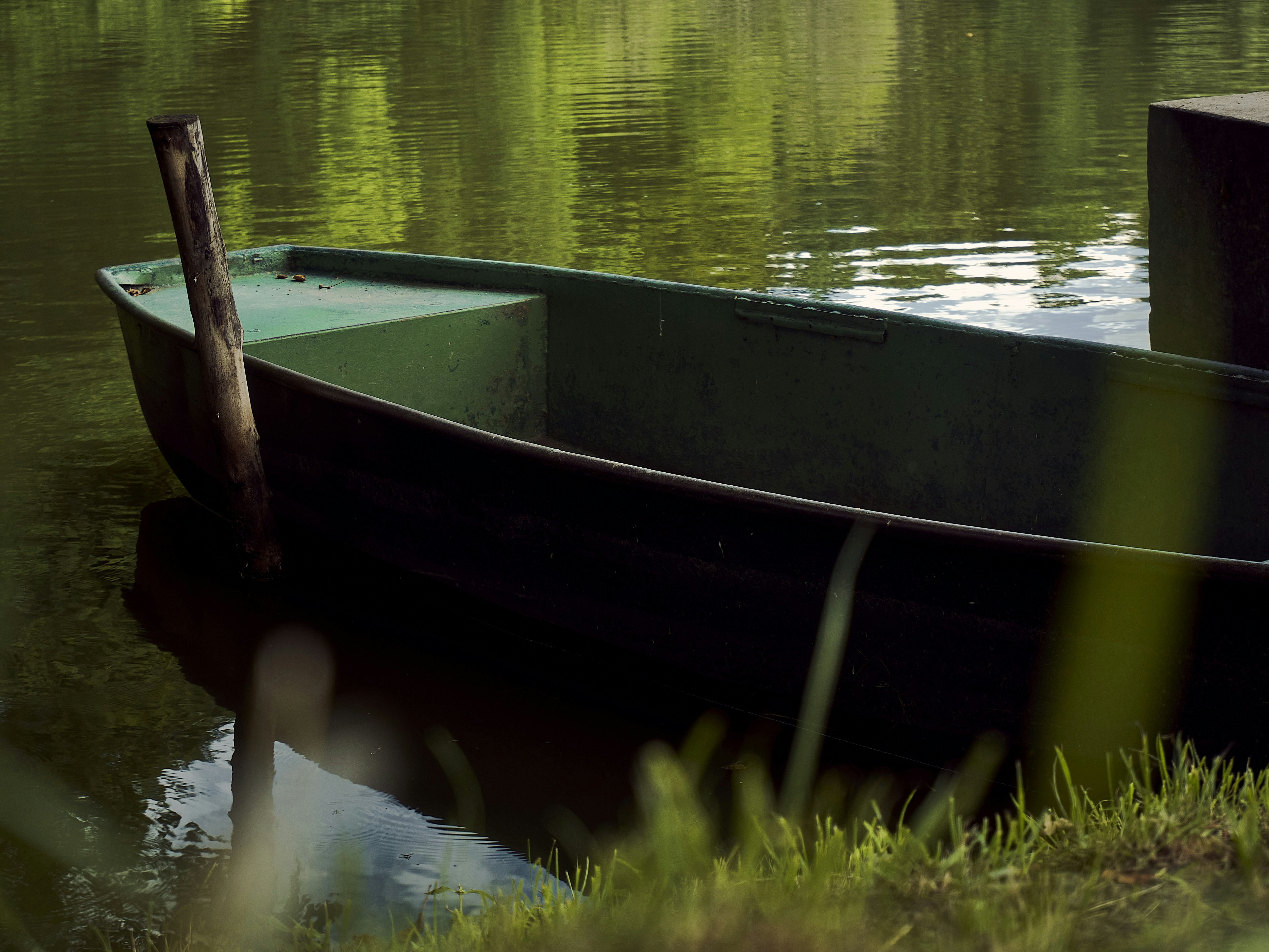 Brown boat on green grass near lake during daytime photo – Free Boat ...
