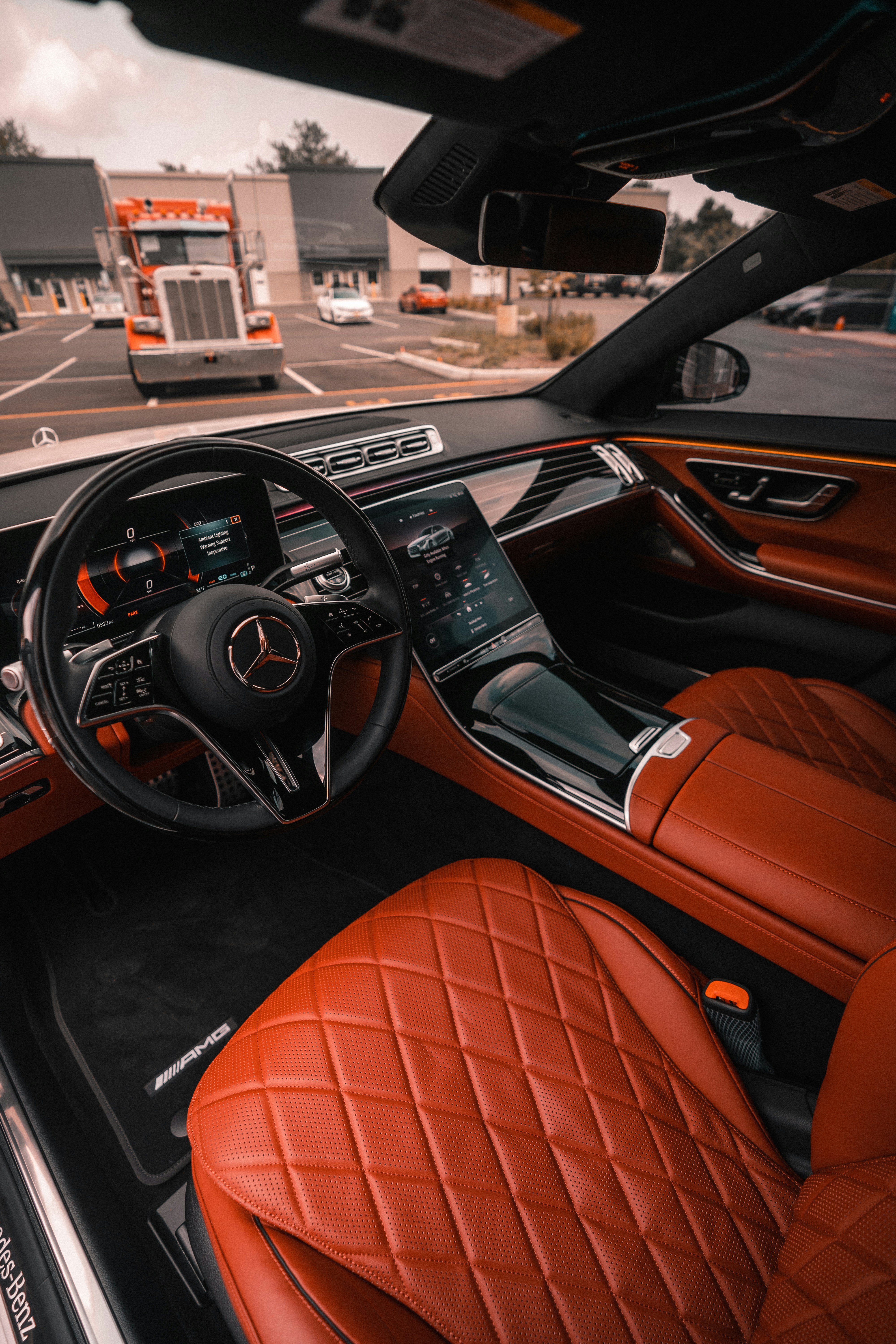 Dark Brown Car Interior
