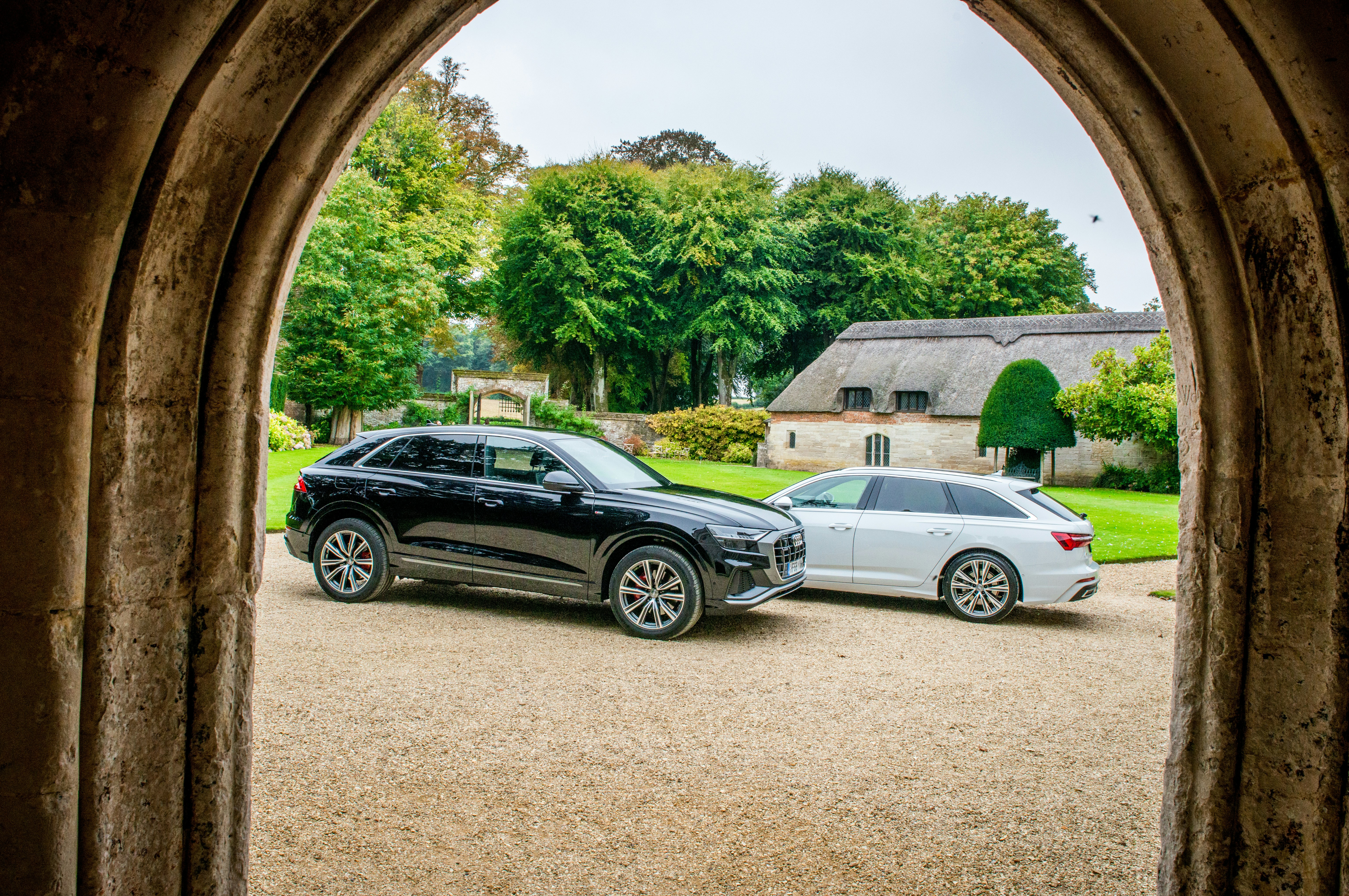 White sedan parked beside green tree during daytime photo – Free Audi ...