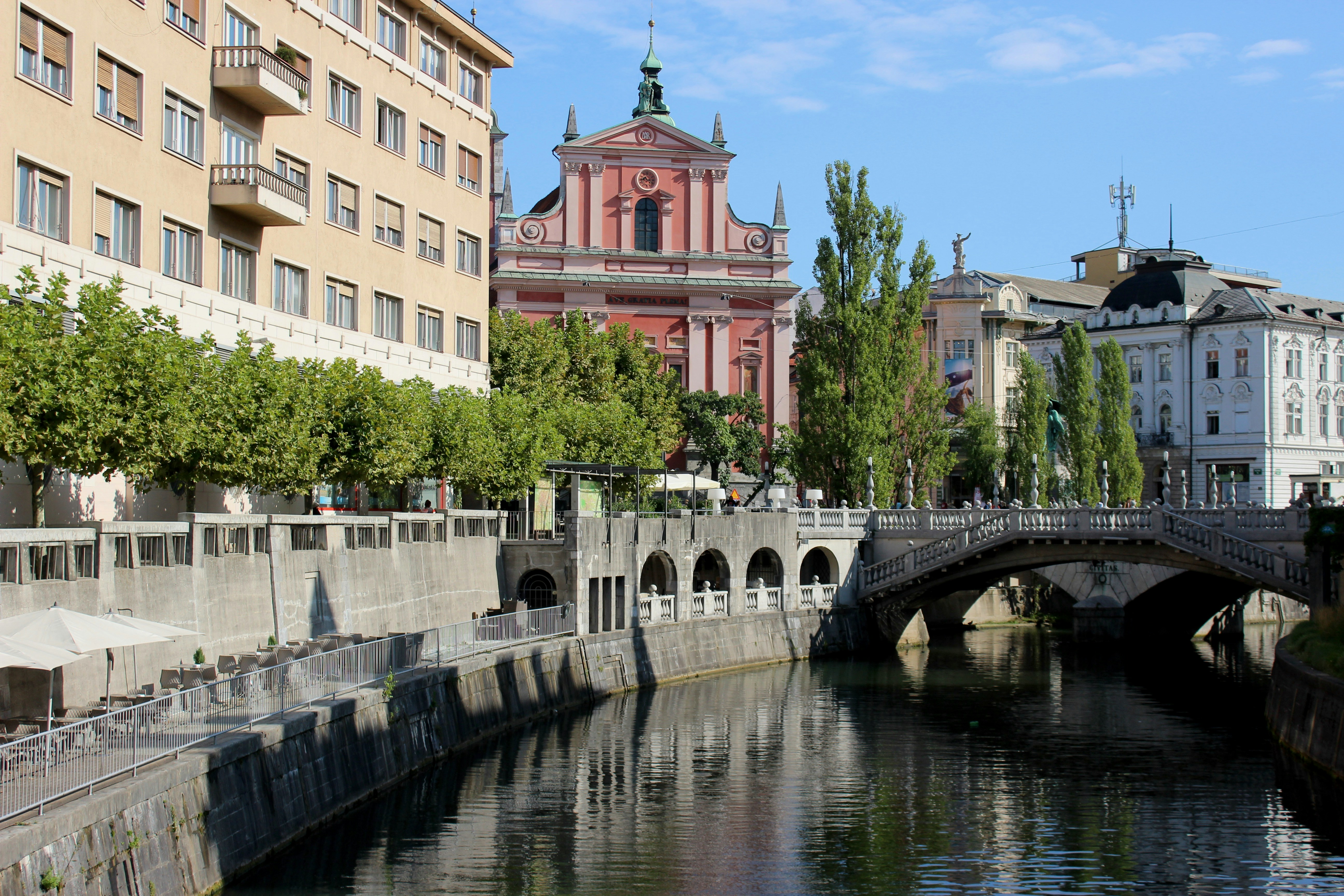 Brown concrete building near bridge photo – Free Ljubljana Image on ...