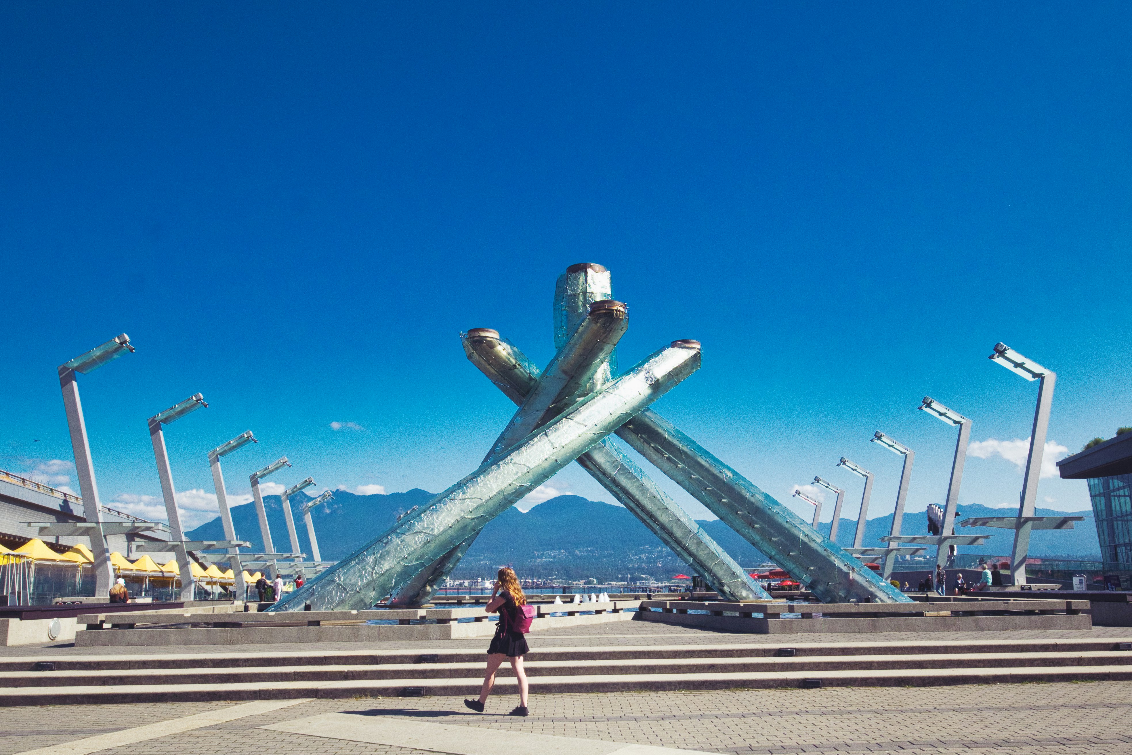 Intersecting Beams Under Cerulean Sky