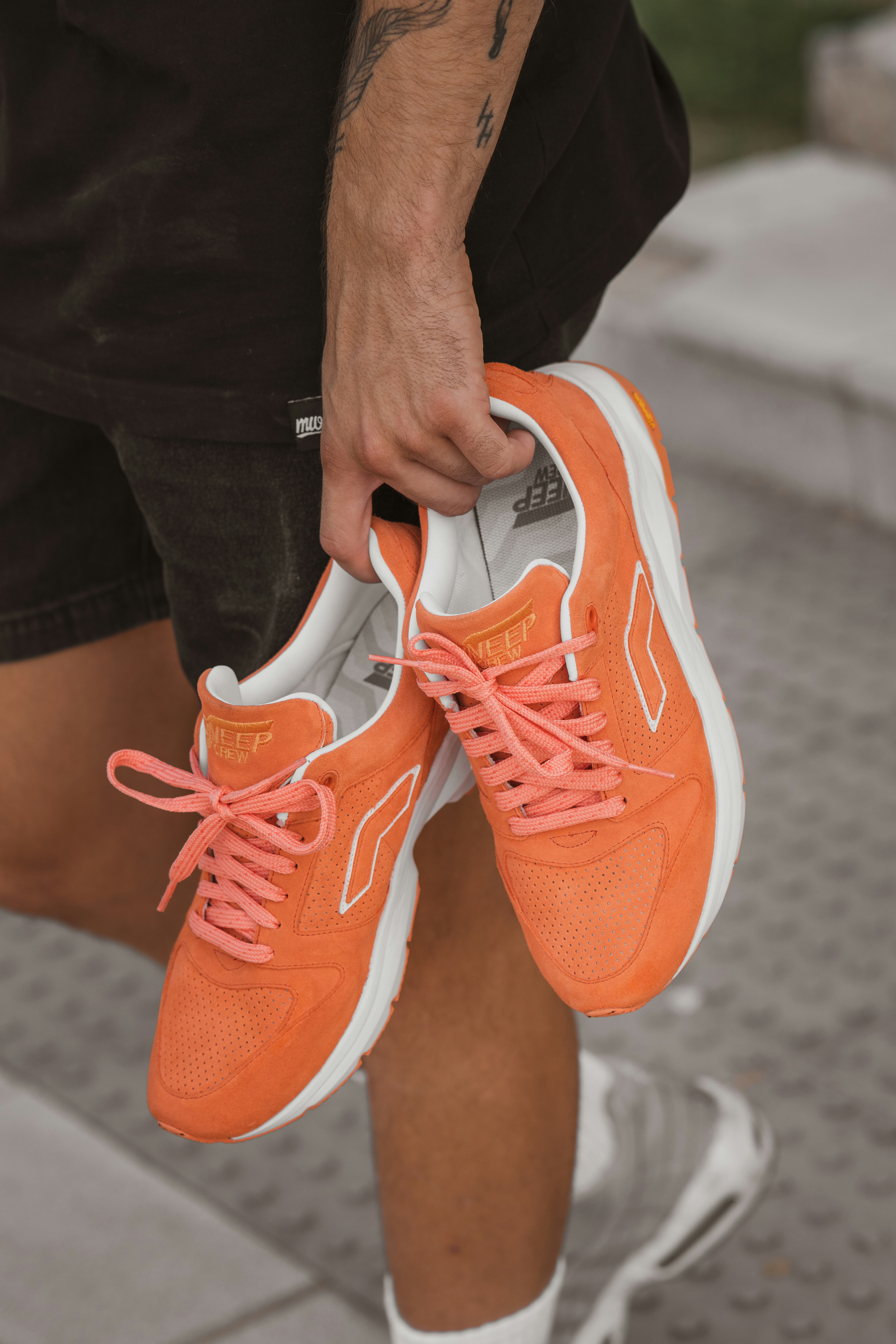 Person wearing red nike athletic shoes photo – Free Sneaker Image on ...