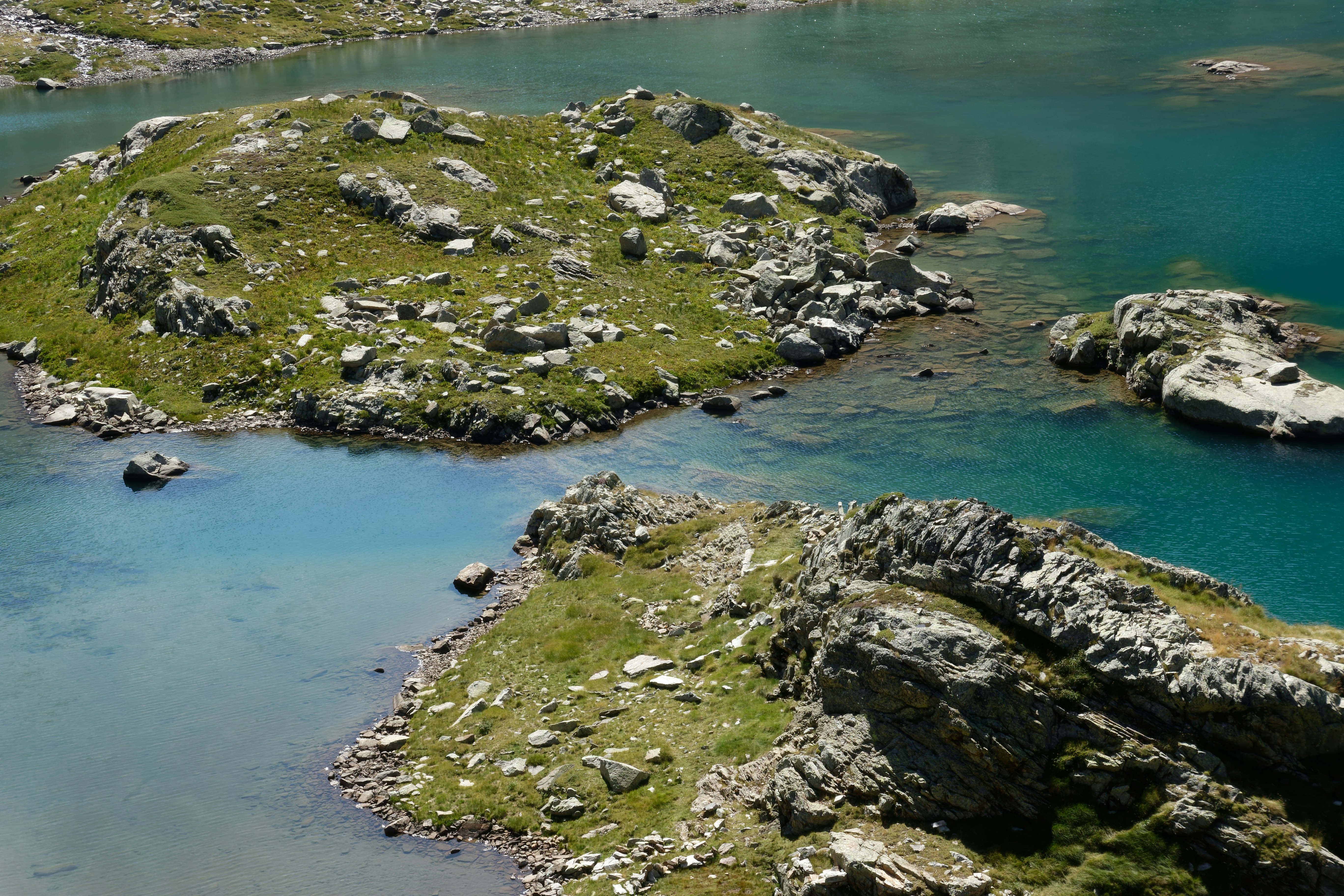 Green moss on rocky shore during daytime photo – Free Lac du milieu ...
