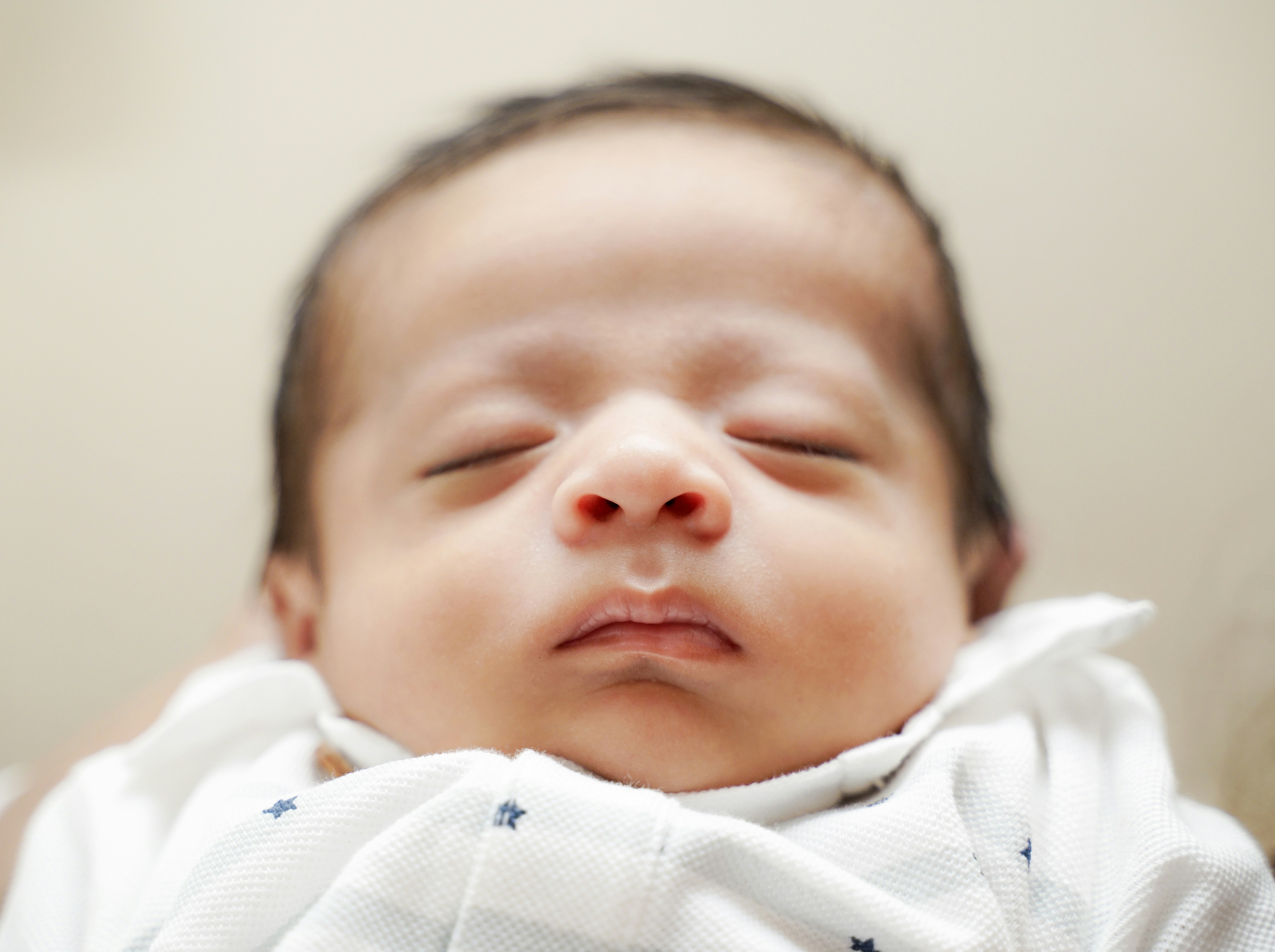 Baby in white and blue shirt photo – Free Newborn photography Image on ...