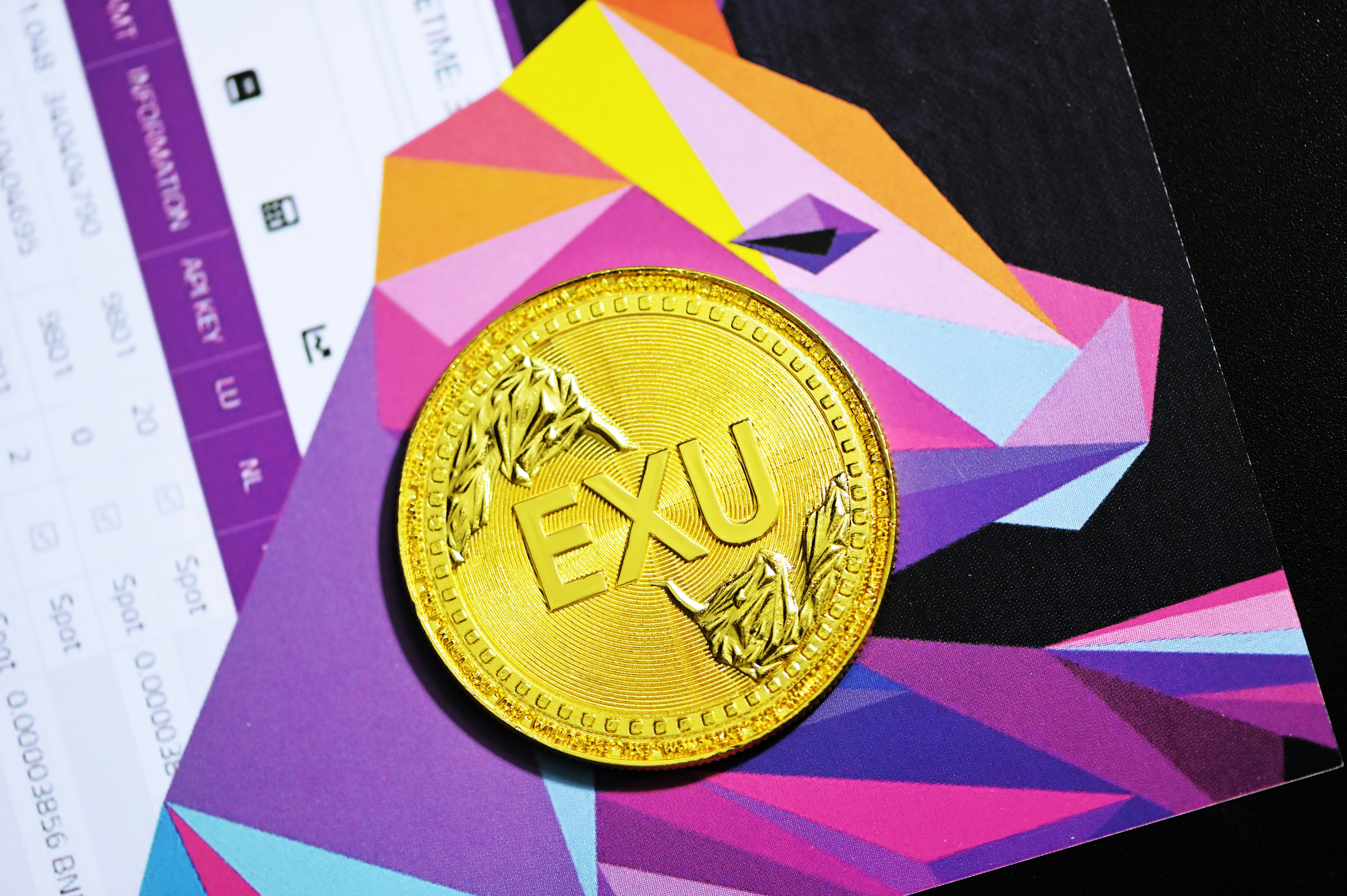 Gold round coin on pink and white paper photo – Free Money Image on ...