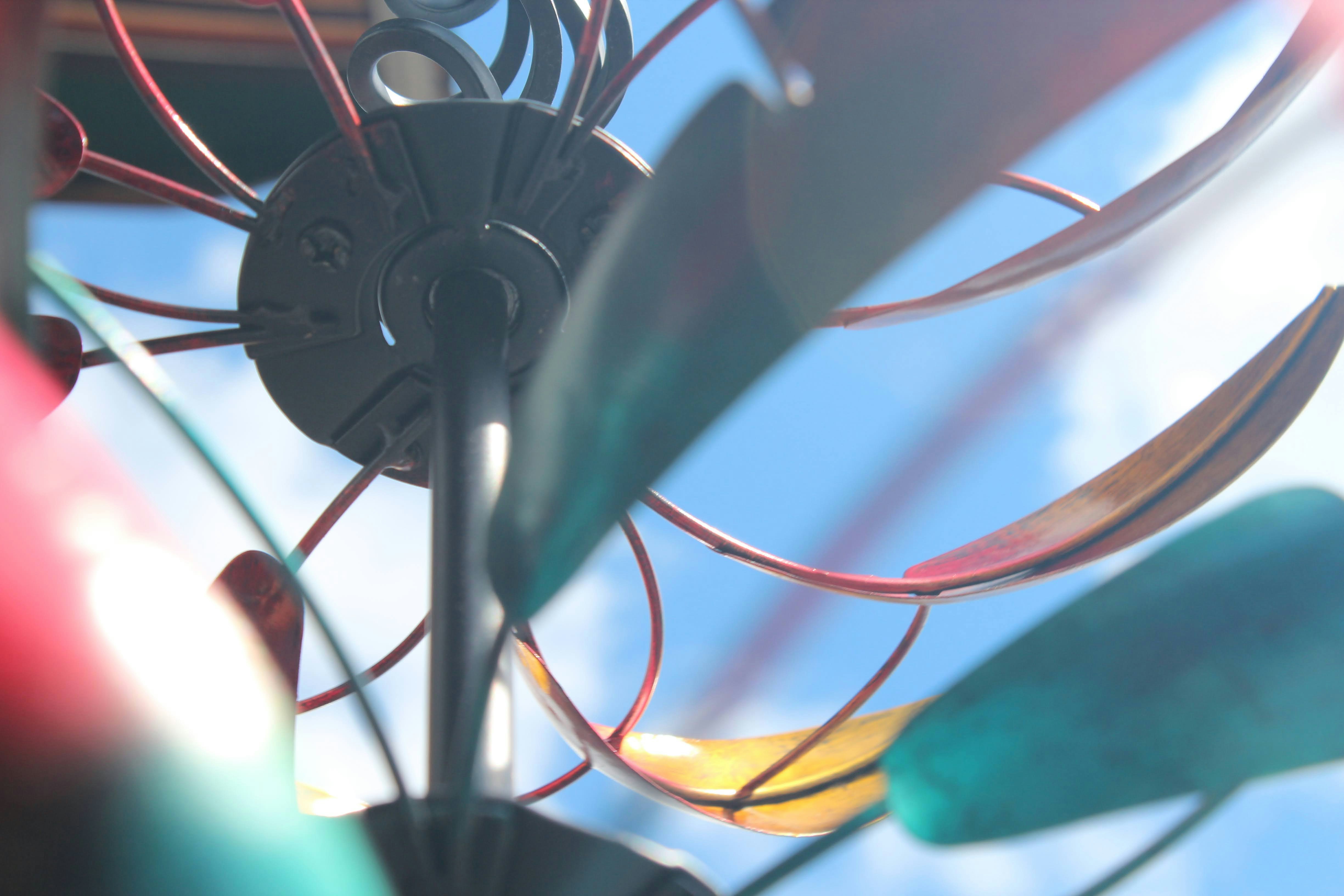 Windswept String Art Under a Bright Sky
