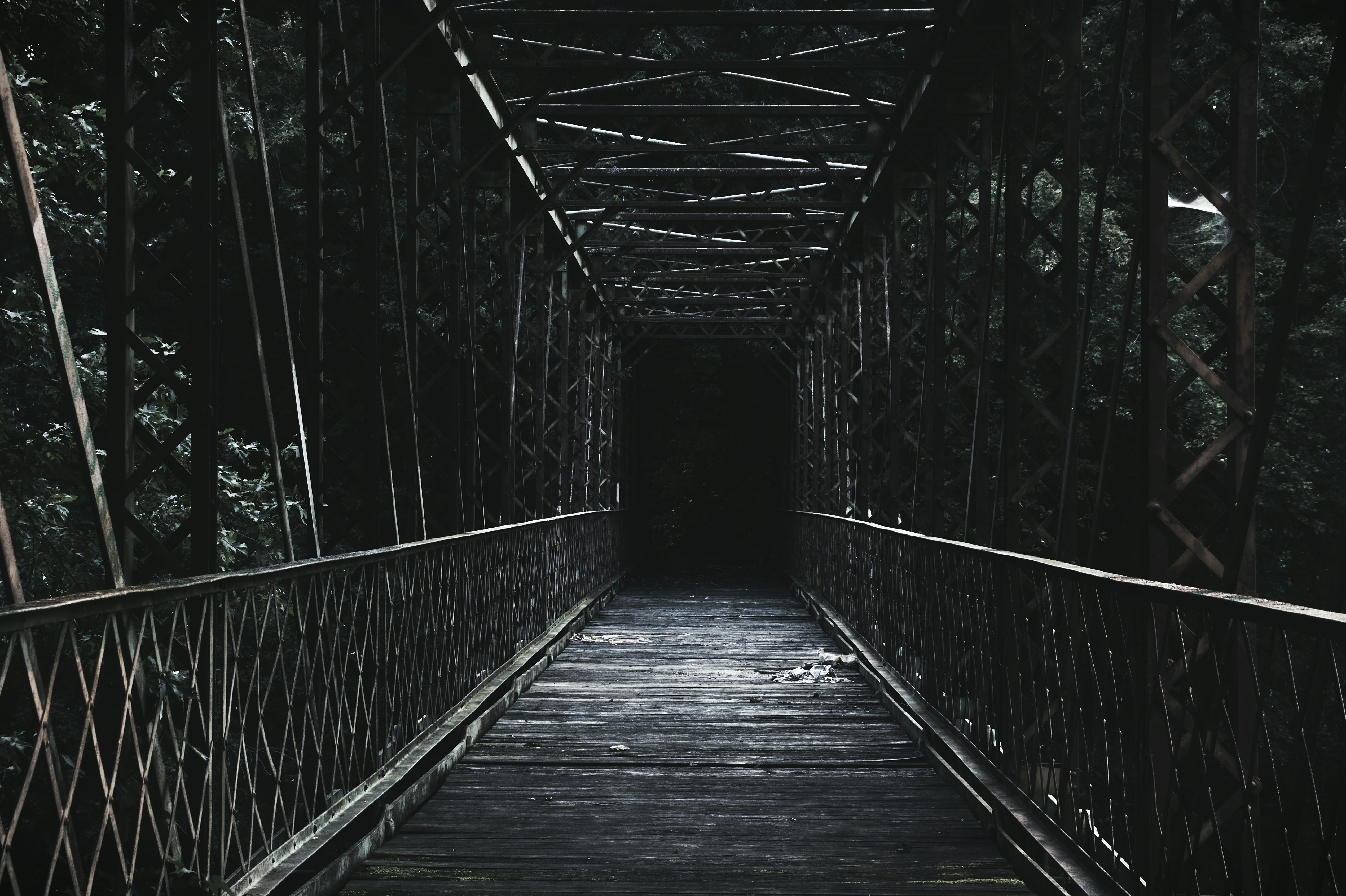Nocturnal Crossing: The Narrow Iron Corridor Toward Darkness