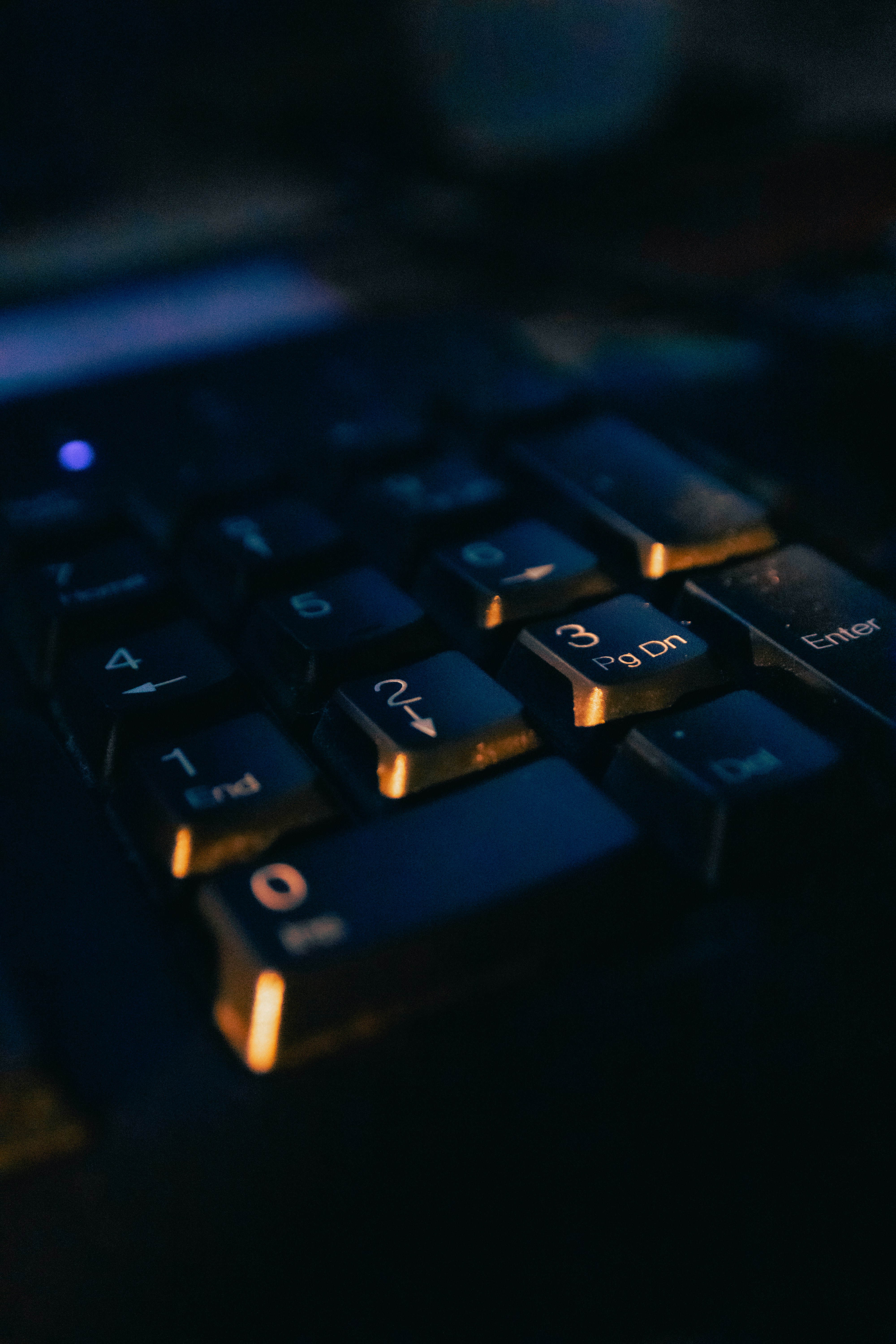 black computer keyboard on black surface