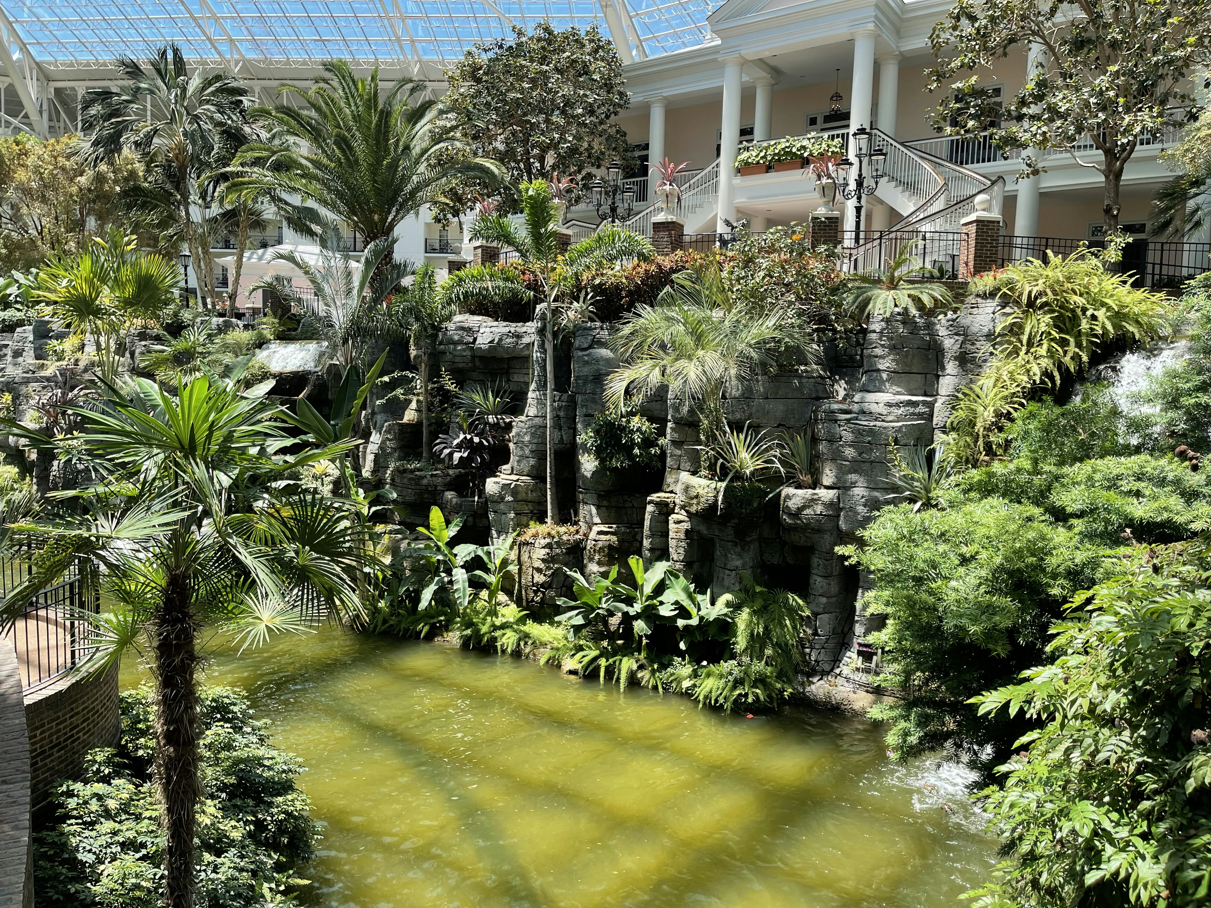 Gaylord Opryland Resort contained jungle | green plants on green grass field near white concrete building during daytime