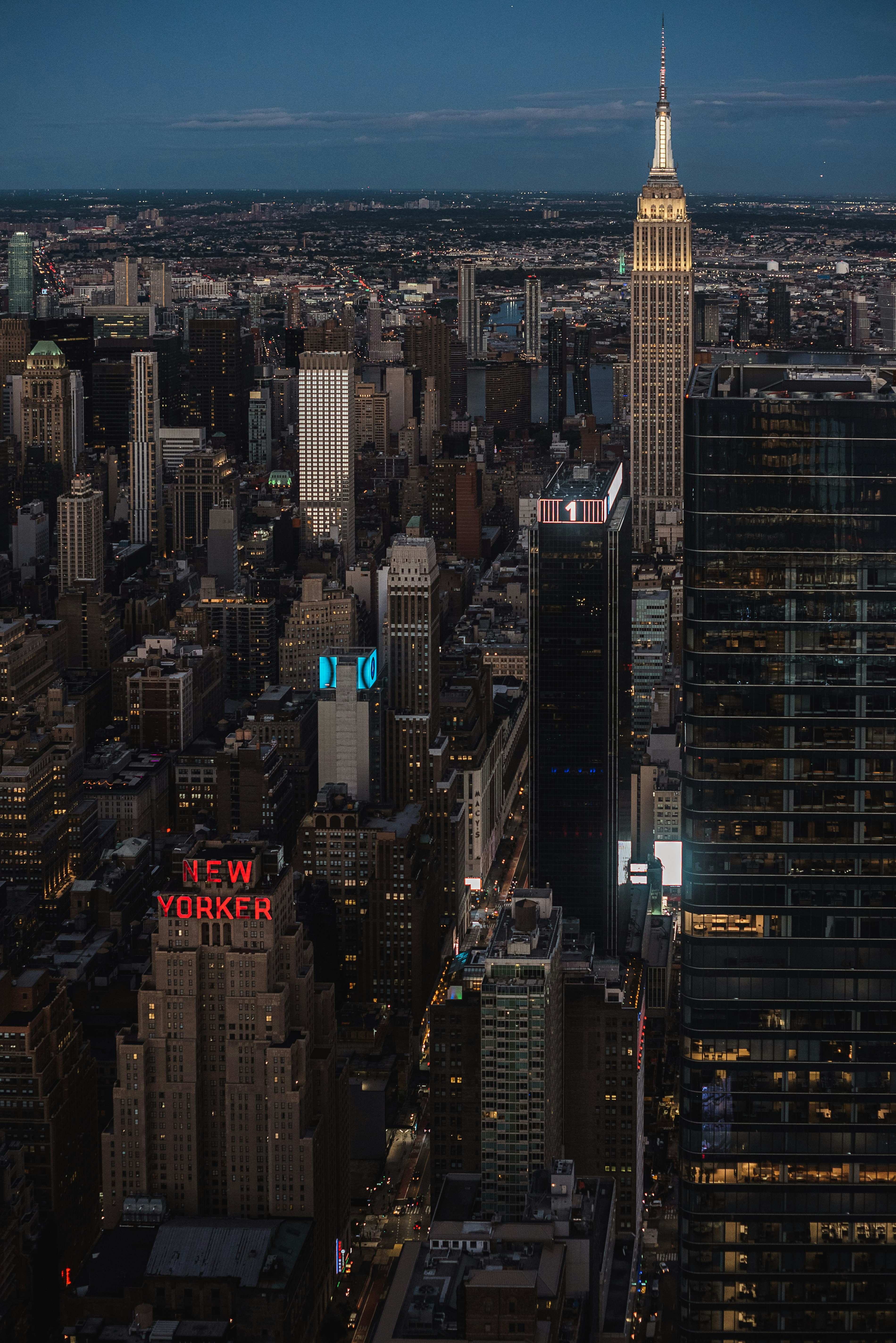 High rise buildings during night time photo – Free Nueva york Image on ...