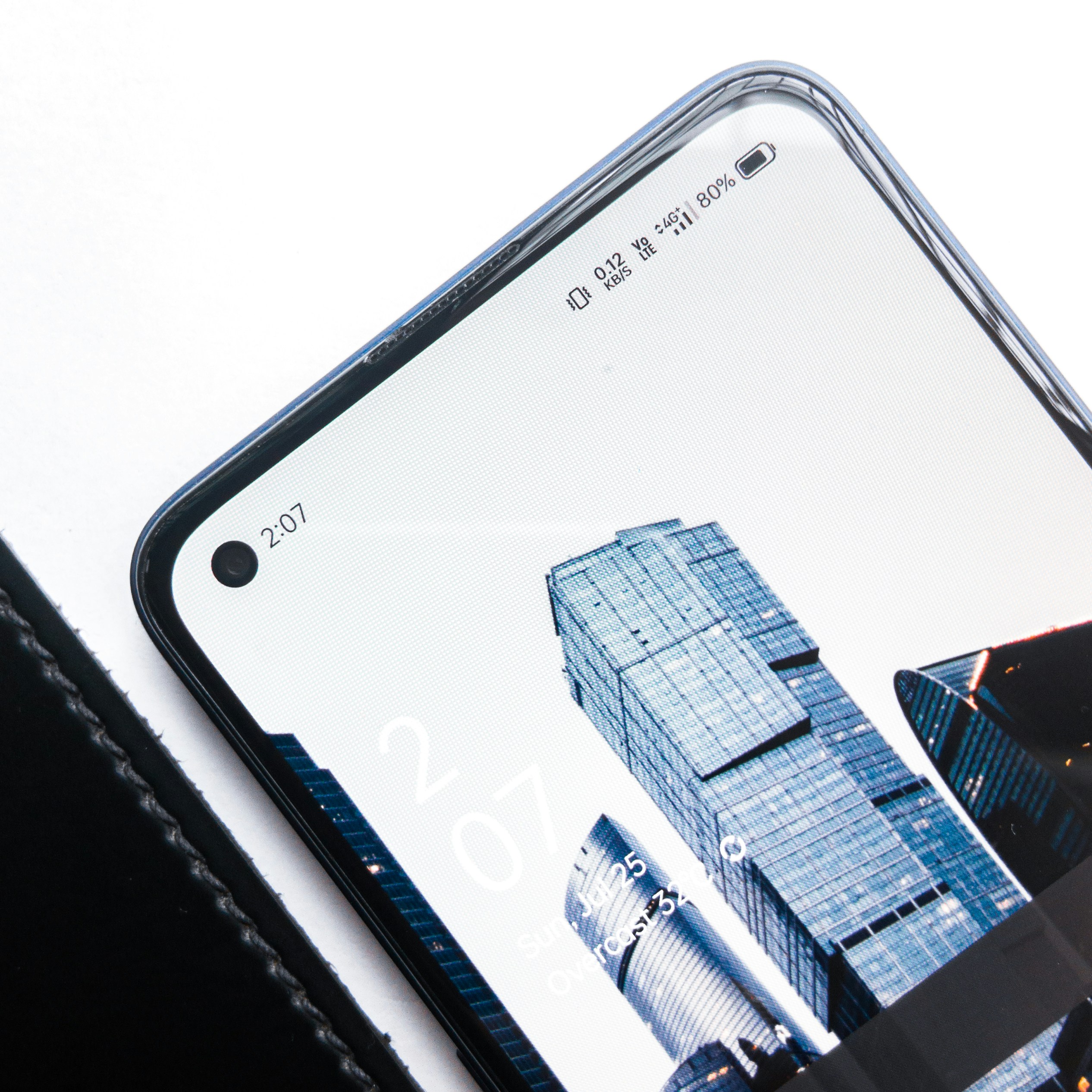 Black samsung galaxy smartphone on black leather textile photo – Free ...