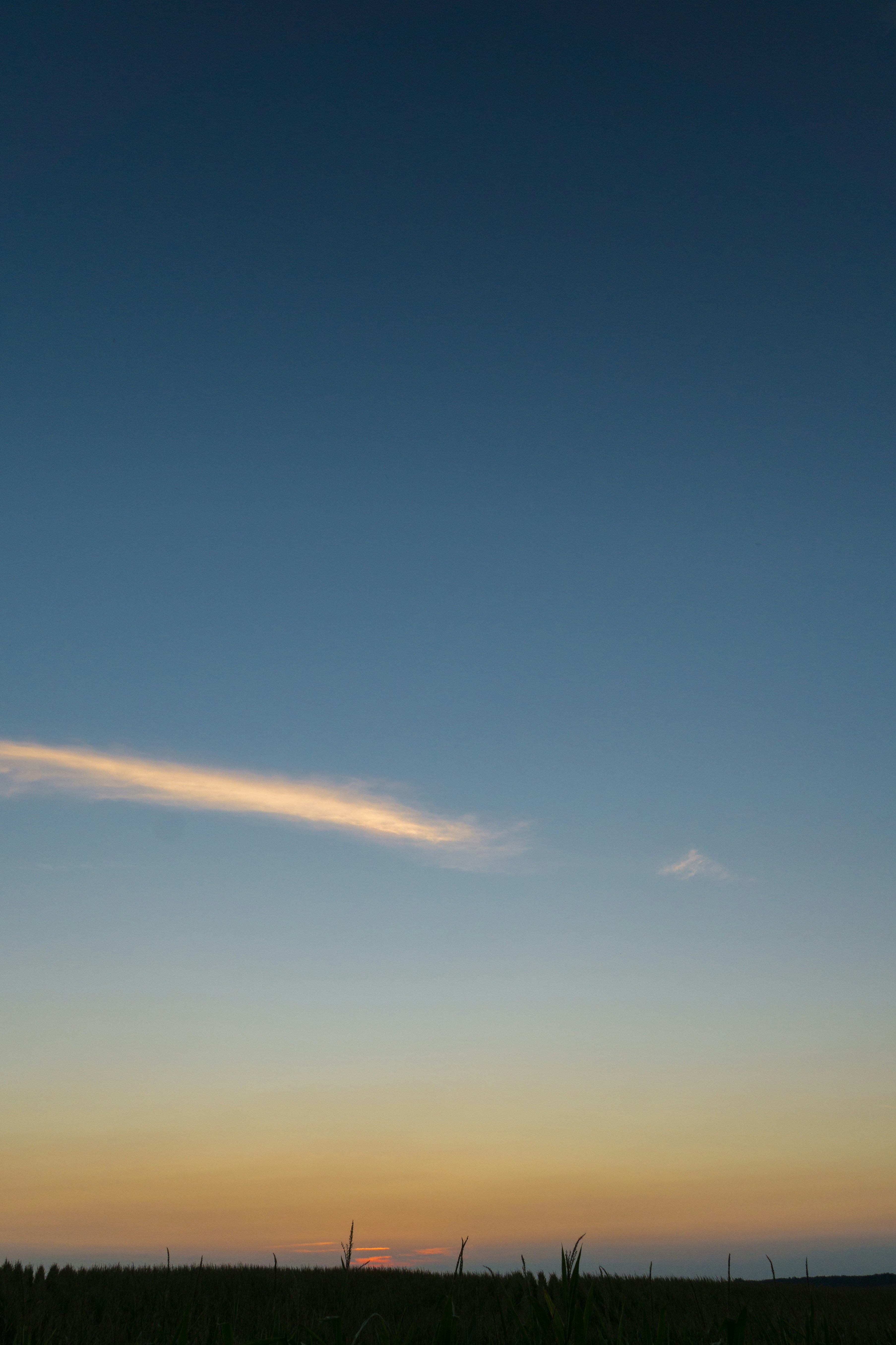 Sundown on the Prairie: A Quiet Horizon Drenched in Gradient Light
