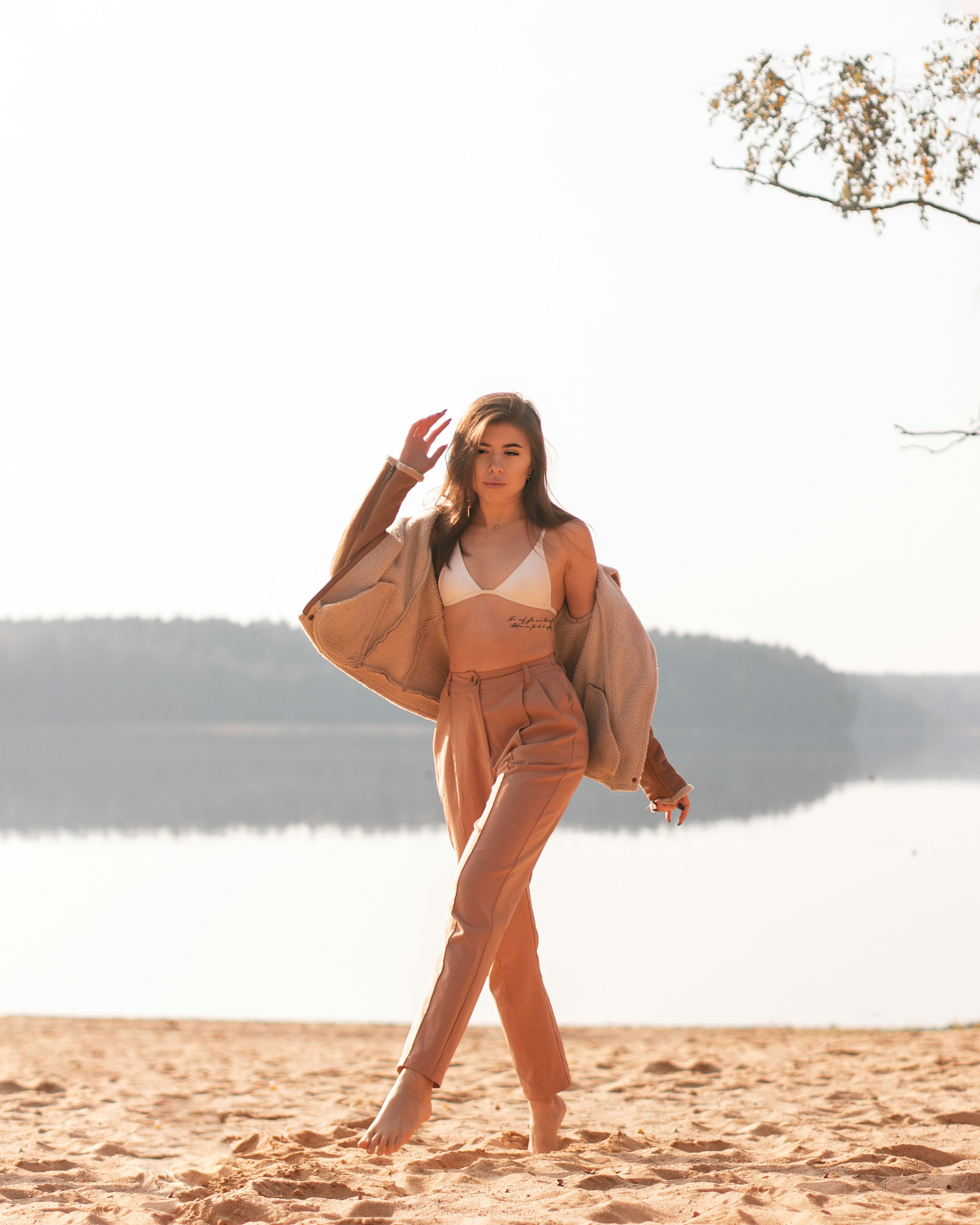 Sunlit Stroll by the Lakeside