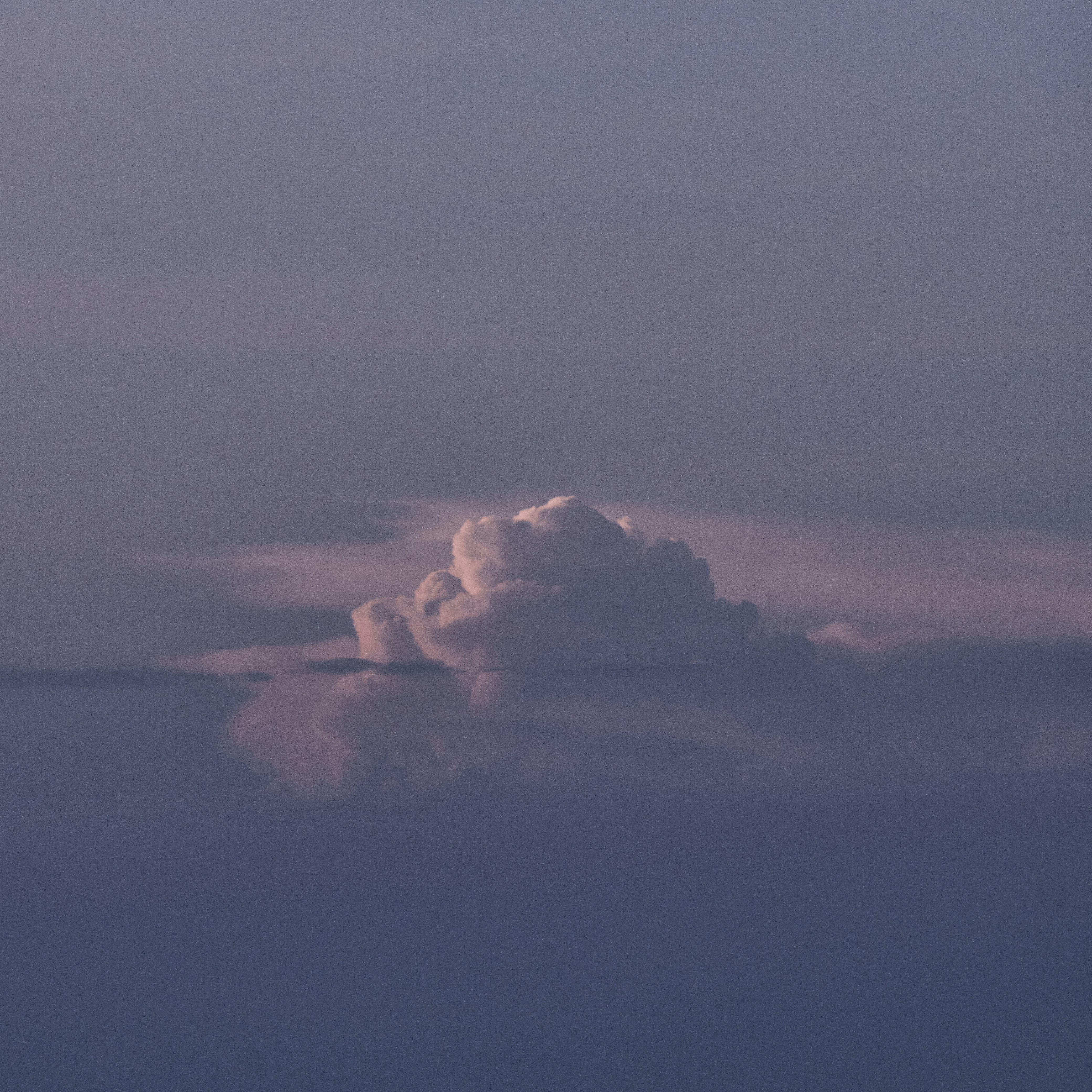 Soft Cloud Chimney in a Quiet Dusk Sky