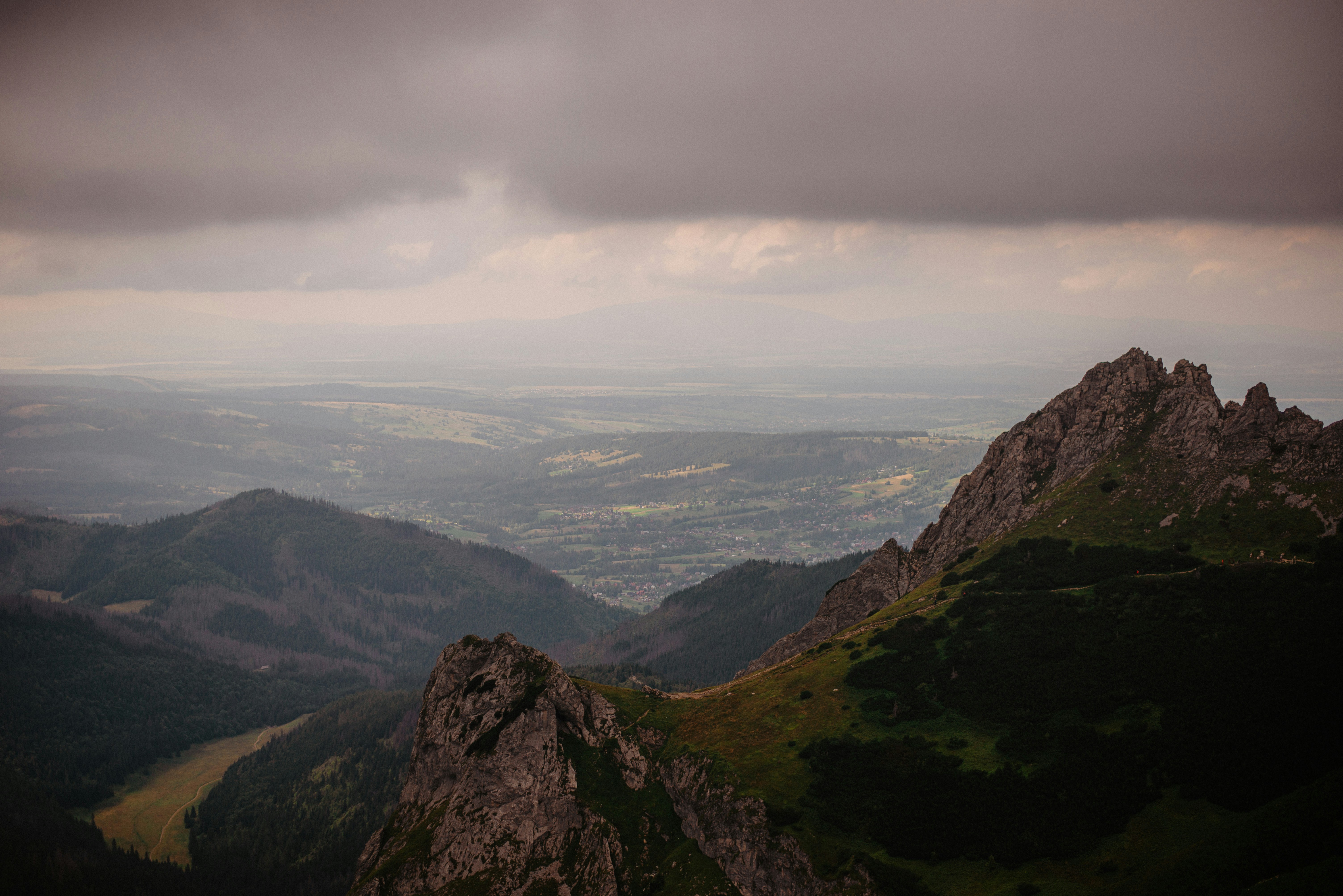 A view of a mountain range from a high point of view photo – Free ...