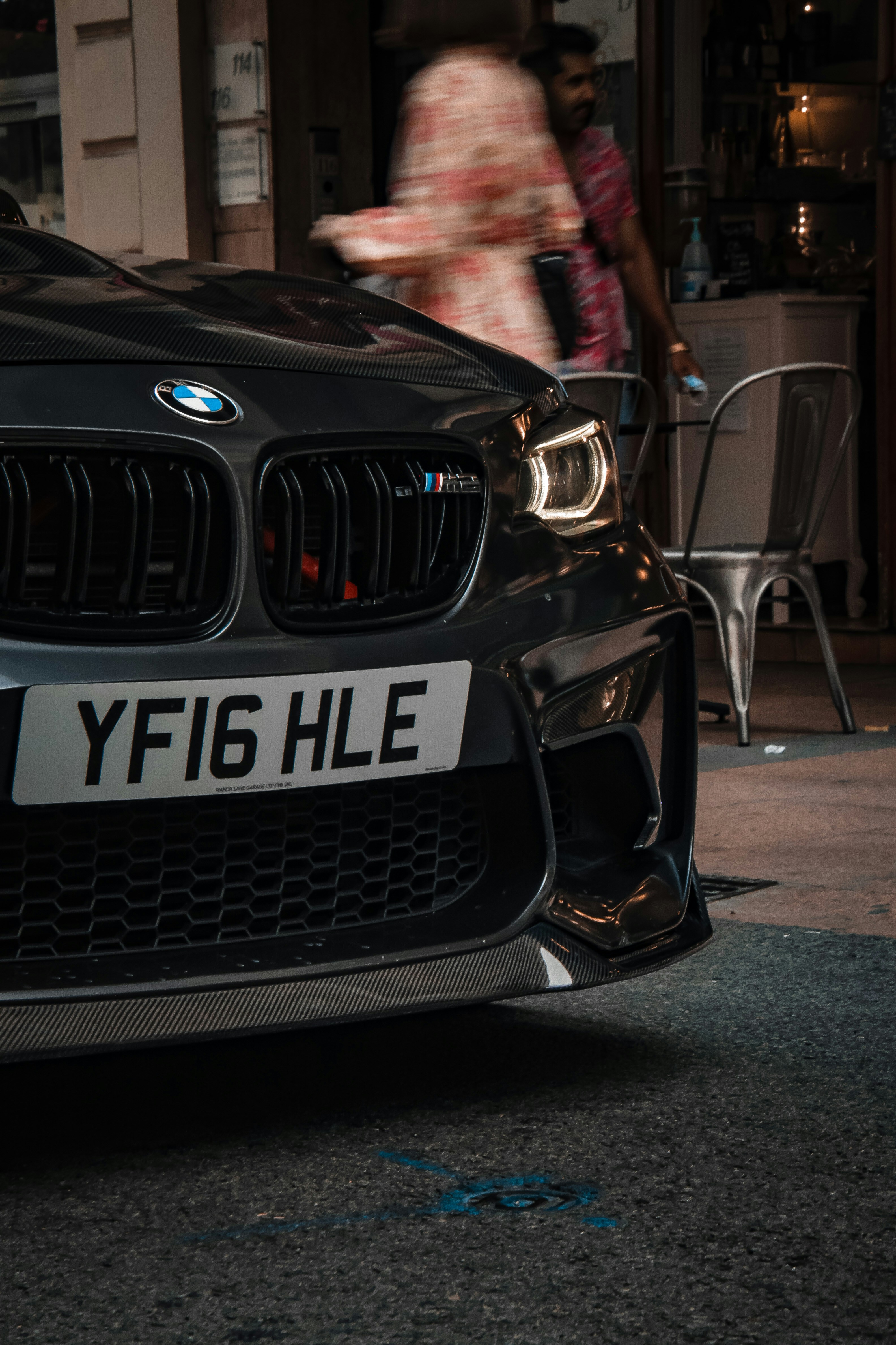 Front-Quarter of a Drool-Worthy M-BMW Stance As Night Street Buzzes