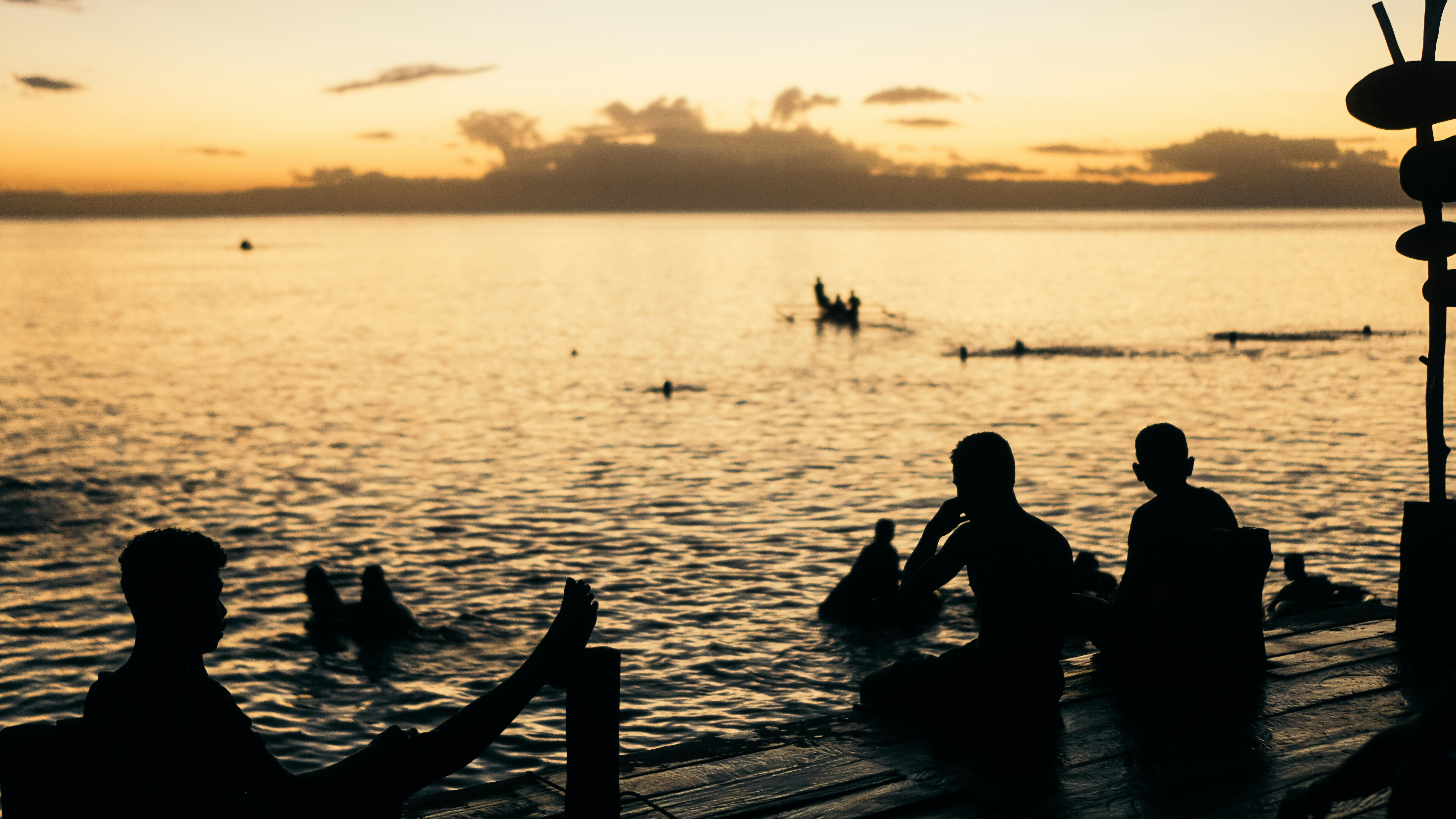 Silhouettes at Sundown: Quiet Chorus by the Sea