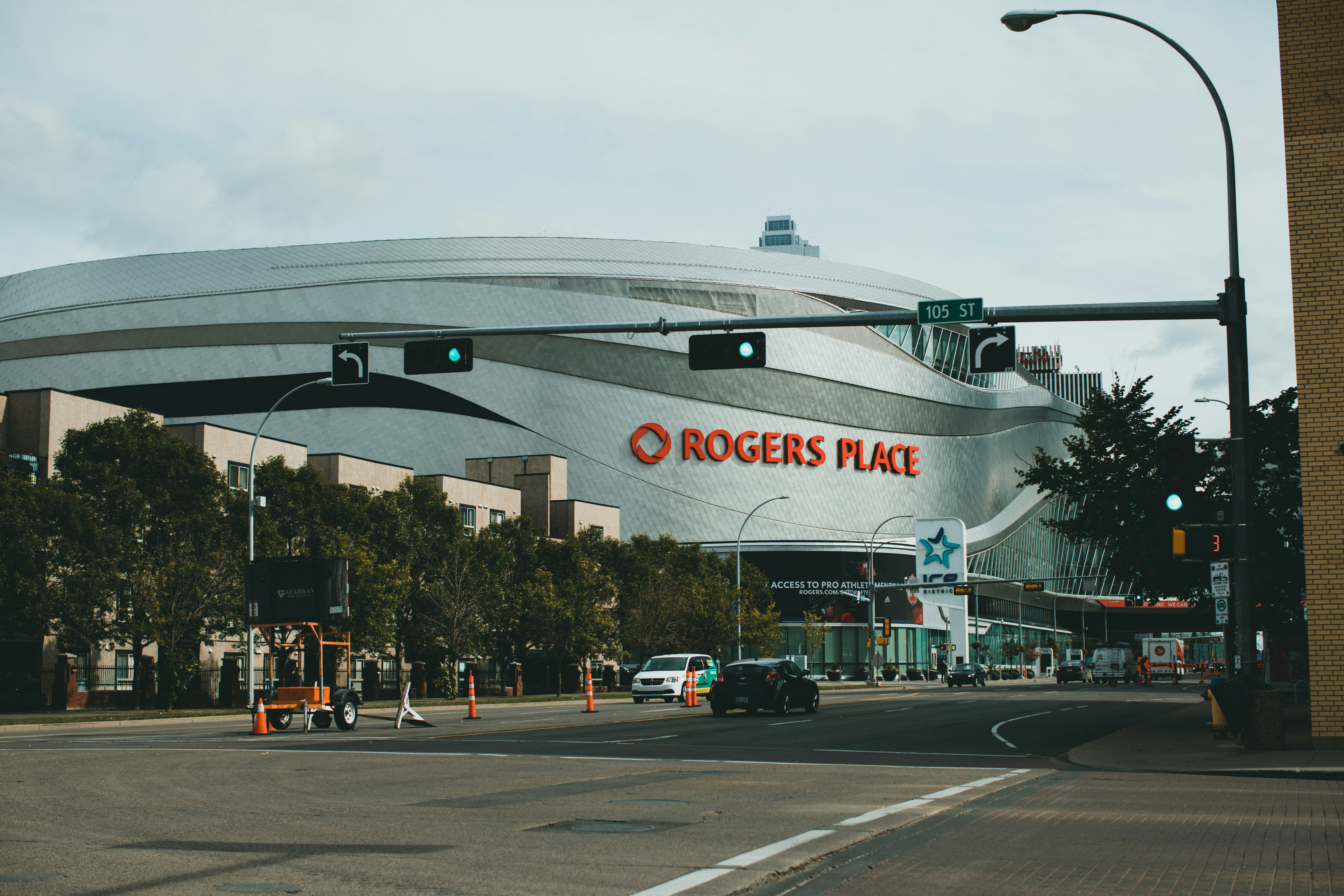 a large building with a sign that says roger's place