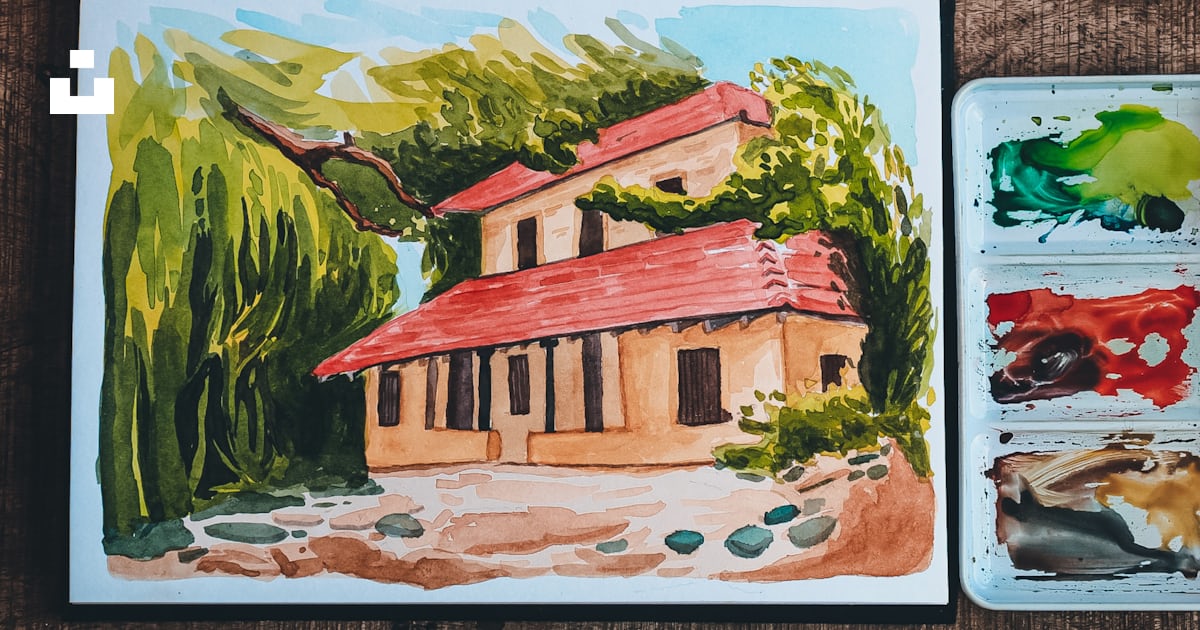 빨간 지붕이있는 집 그림 사진 Unsplash의 무료 케랄라 이미지