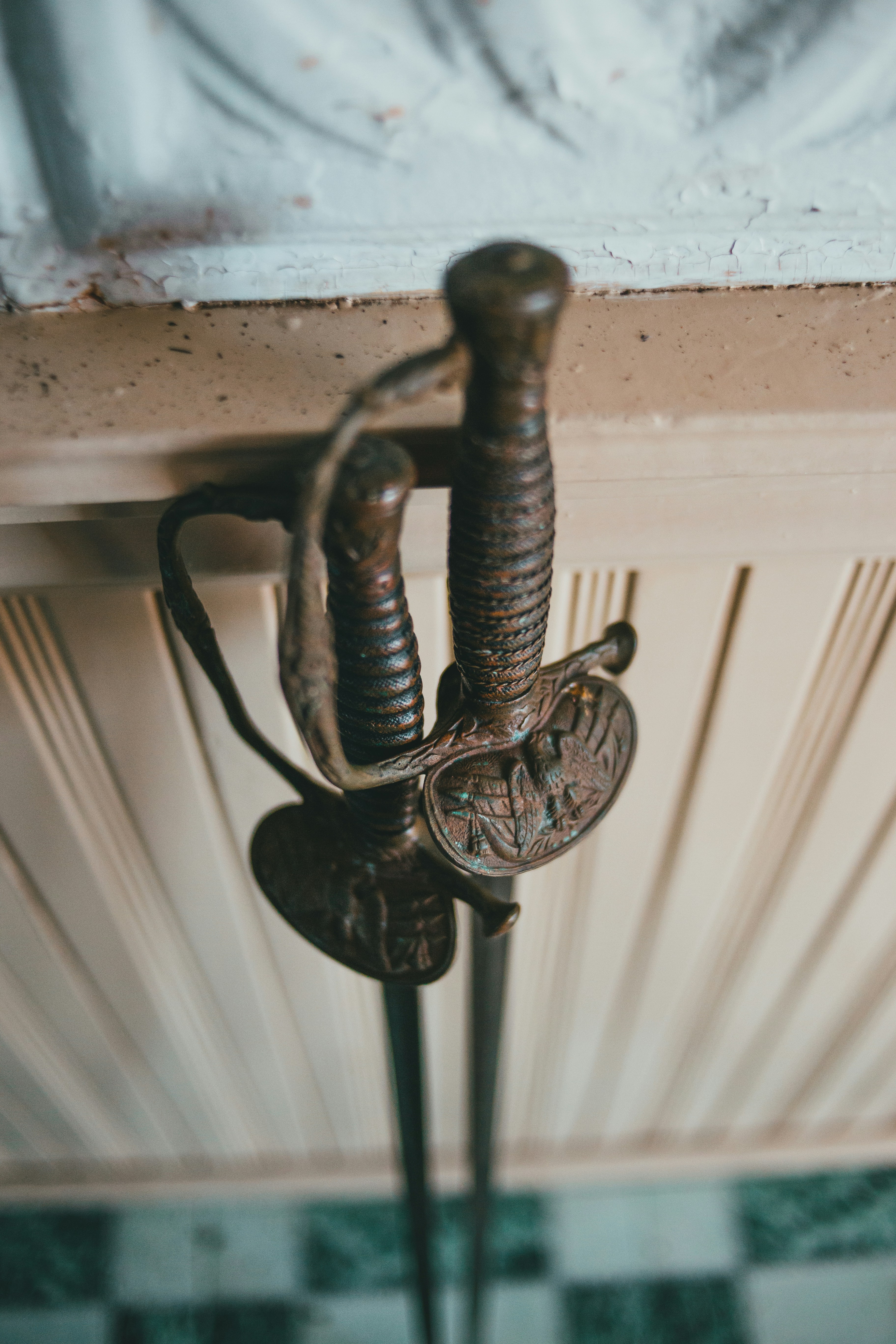 A close up of a metal object on a ceiling photo – Free Coil Image on ...