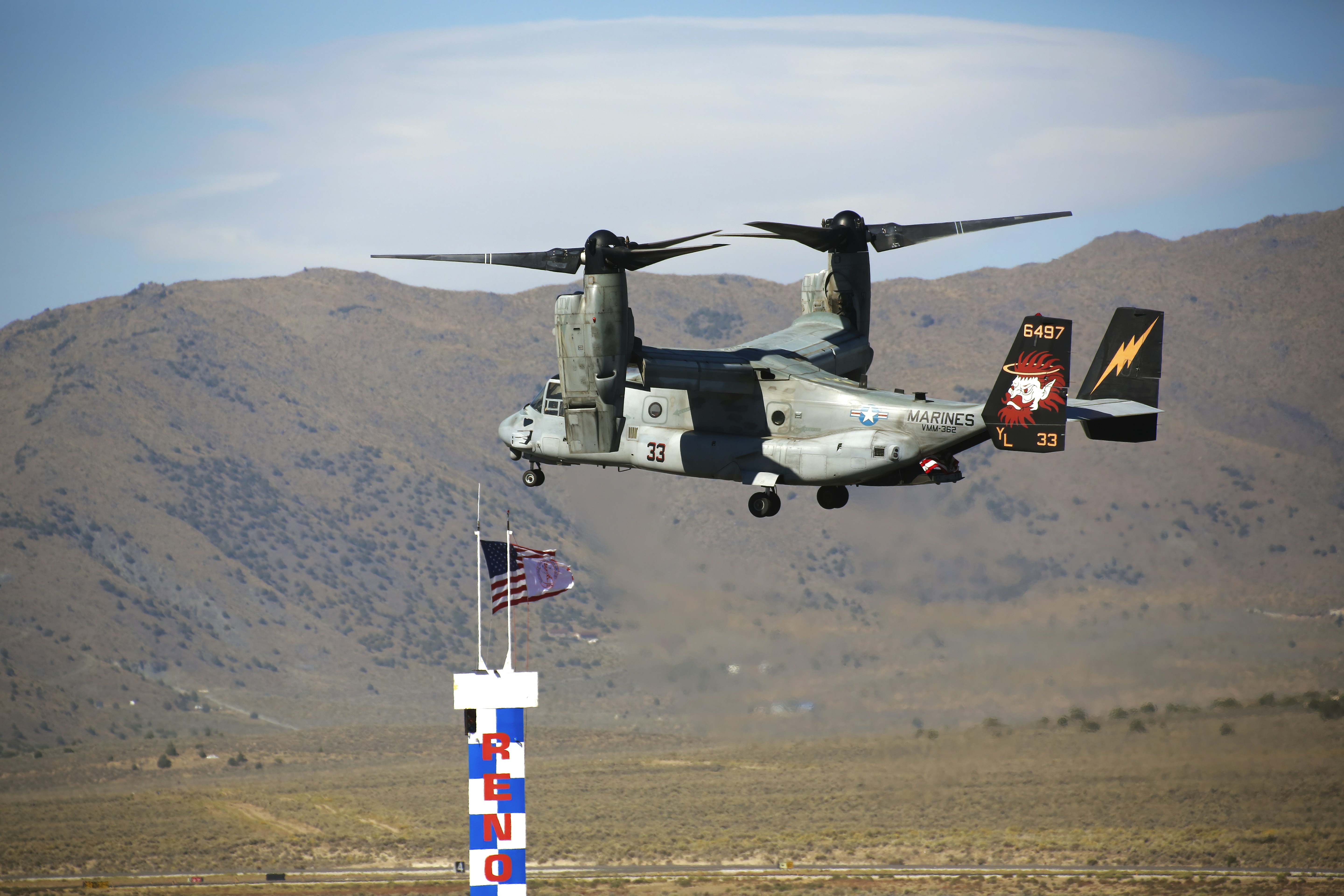 Aerial Precision Over Desert Peaks