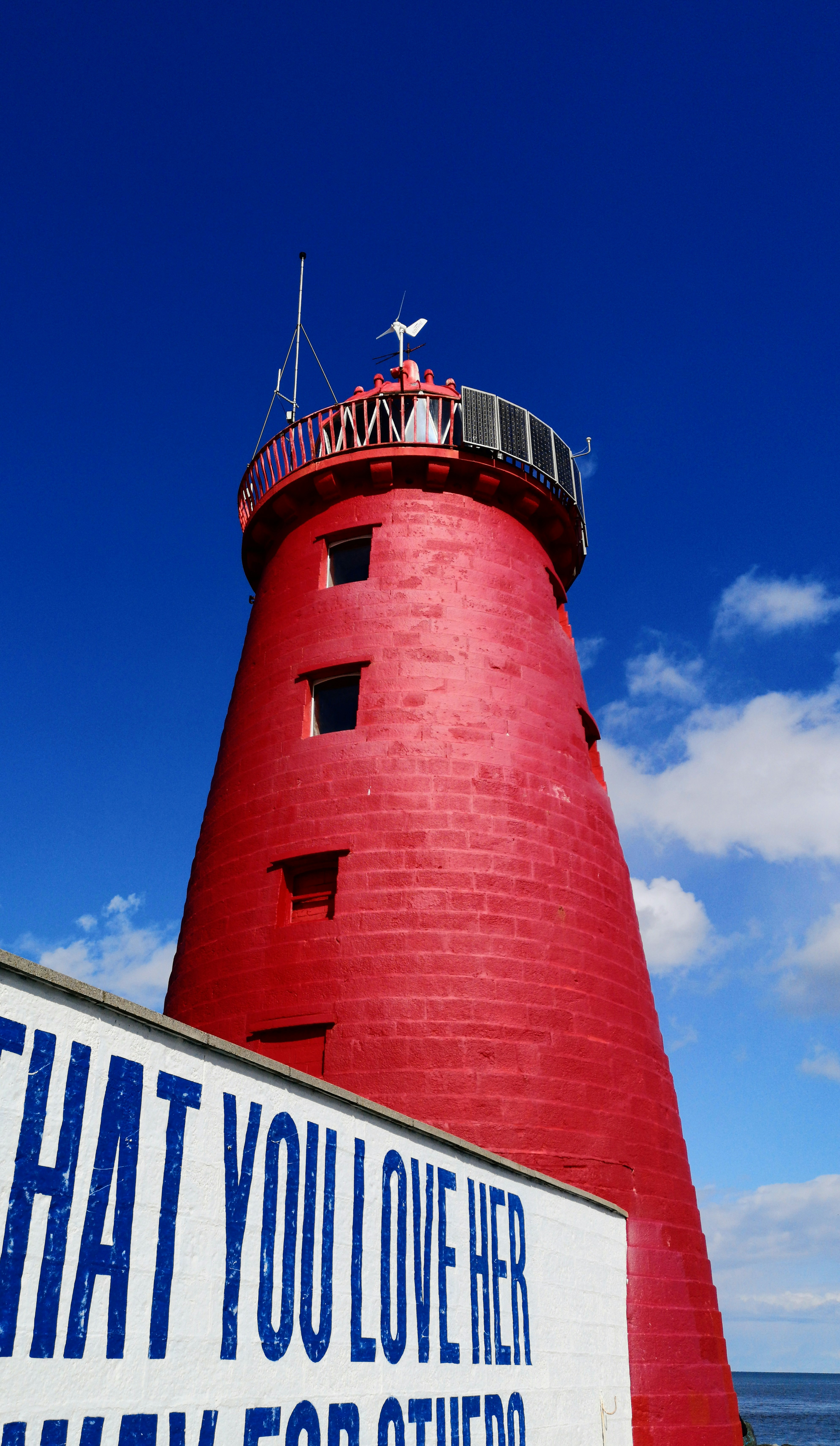 Crimson Beacon Under a Sky of Indigo