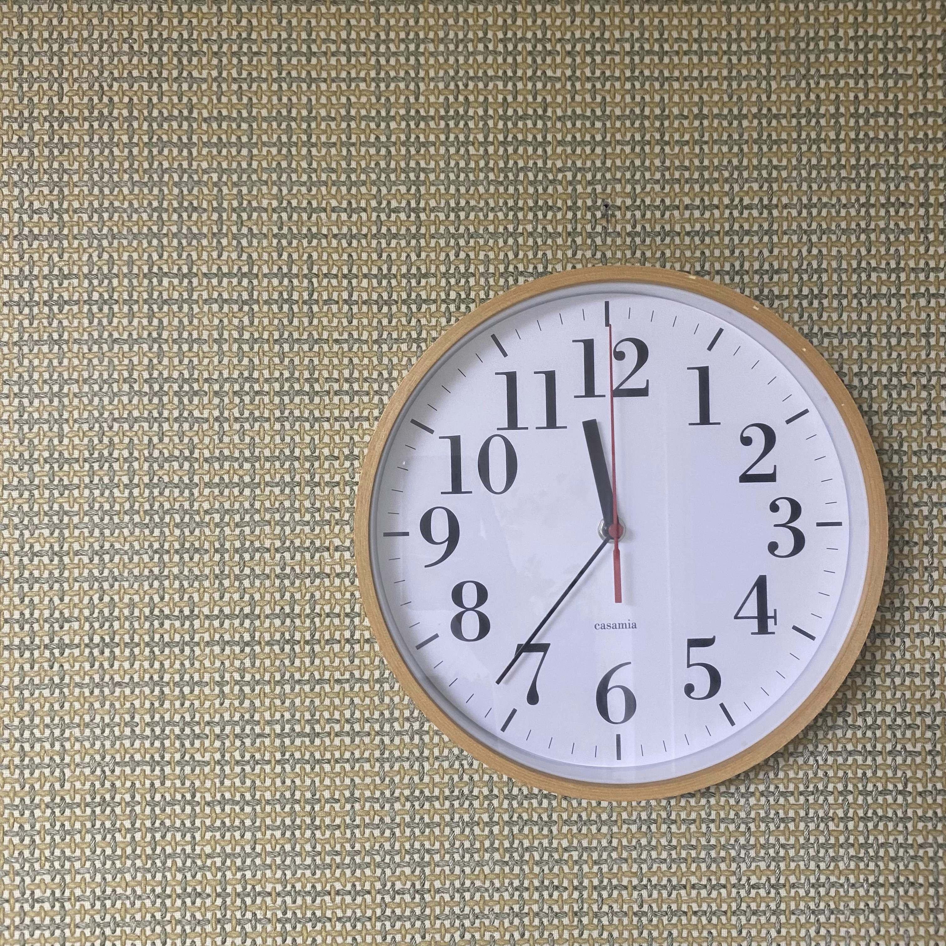 Clock on a Textured Wall: Quiet Ticking in a Quiet Corner