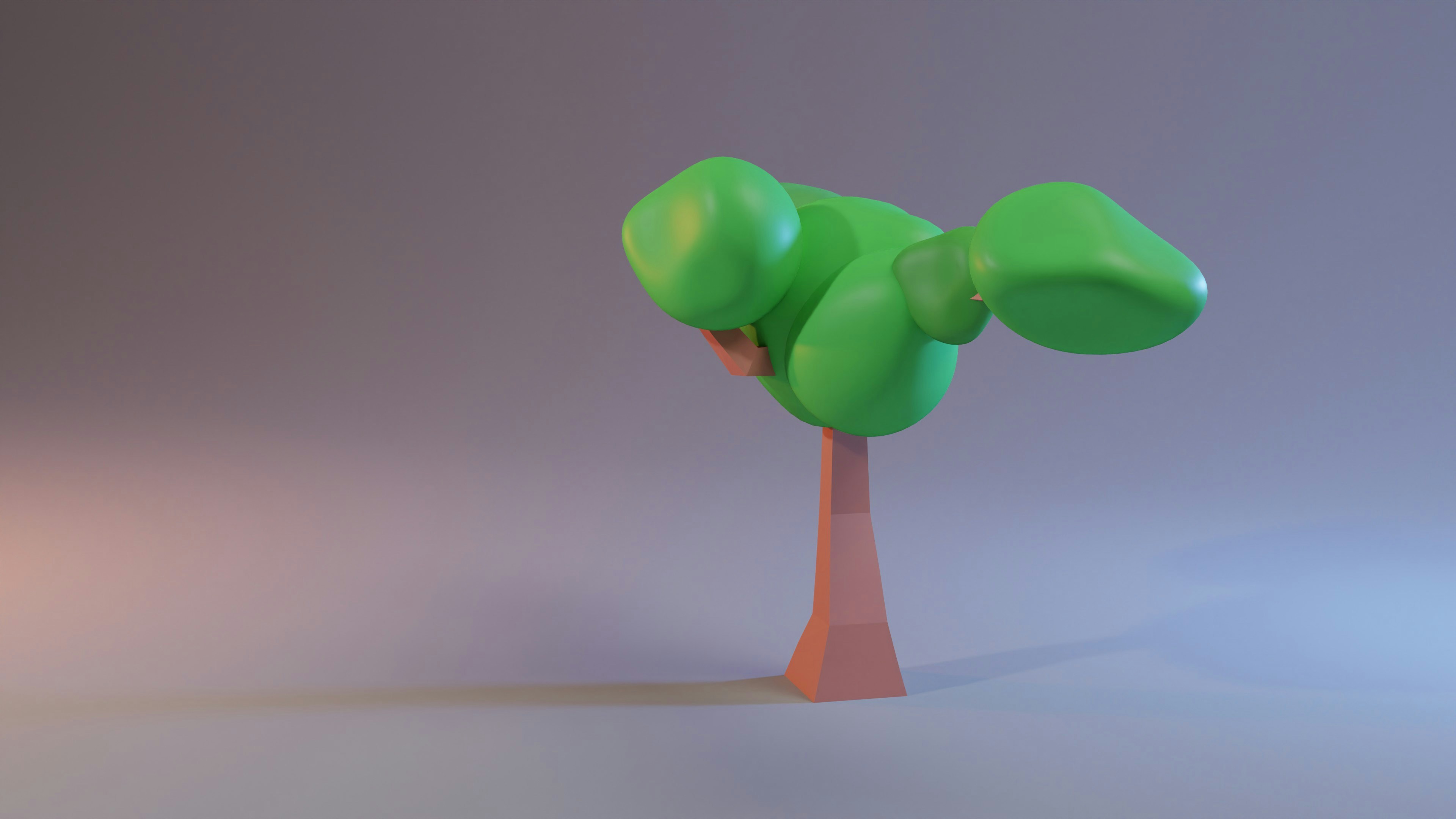 A small green tree with two leaves on top of it photo – Free ...