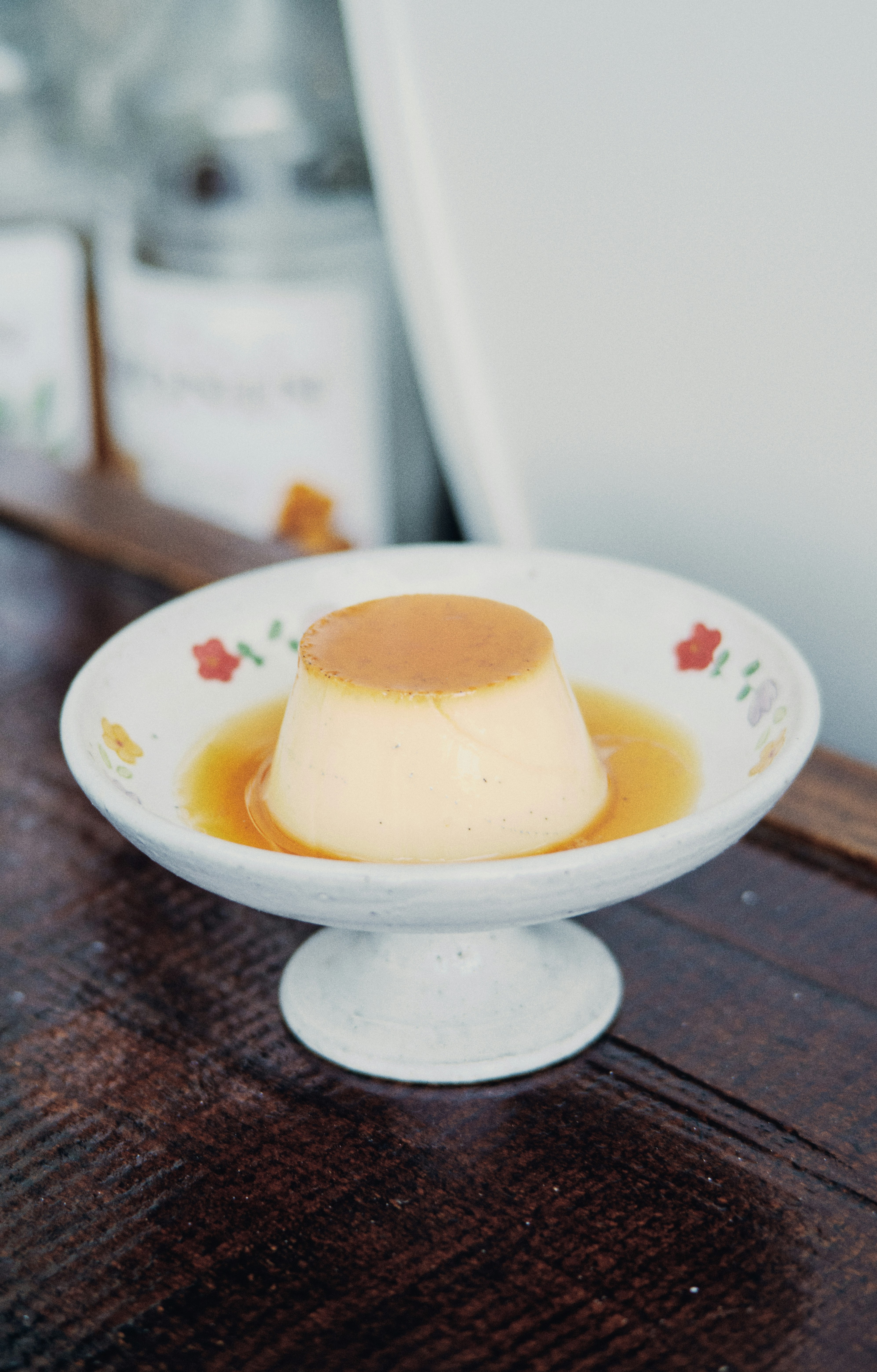 A small bowl of pudding on a wooden table photo – Free Egg Image on ...