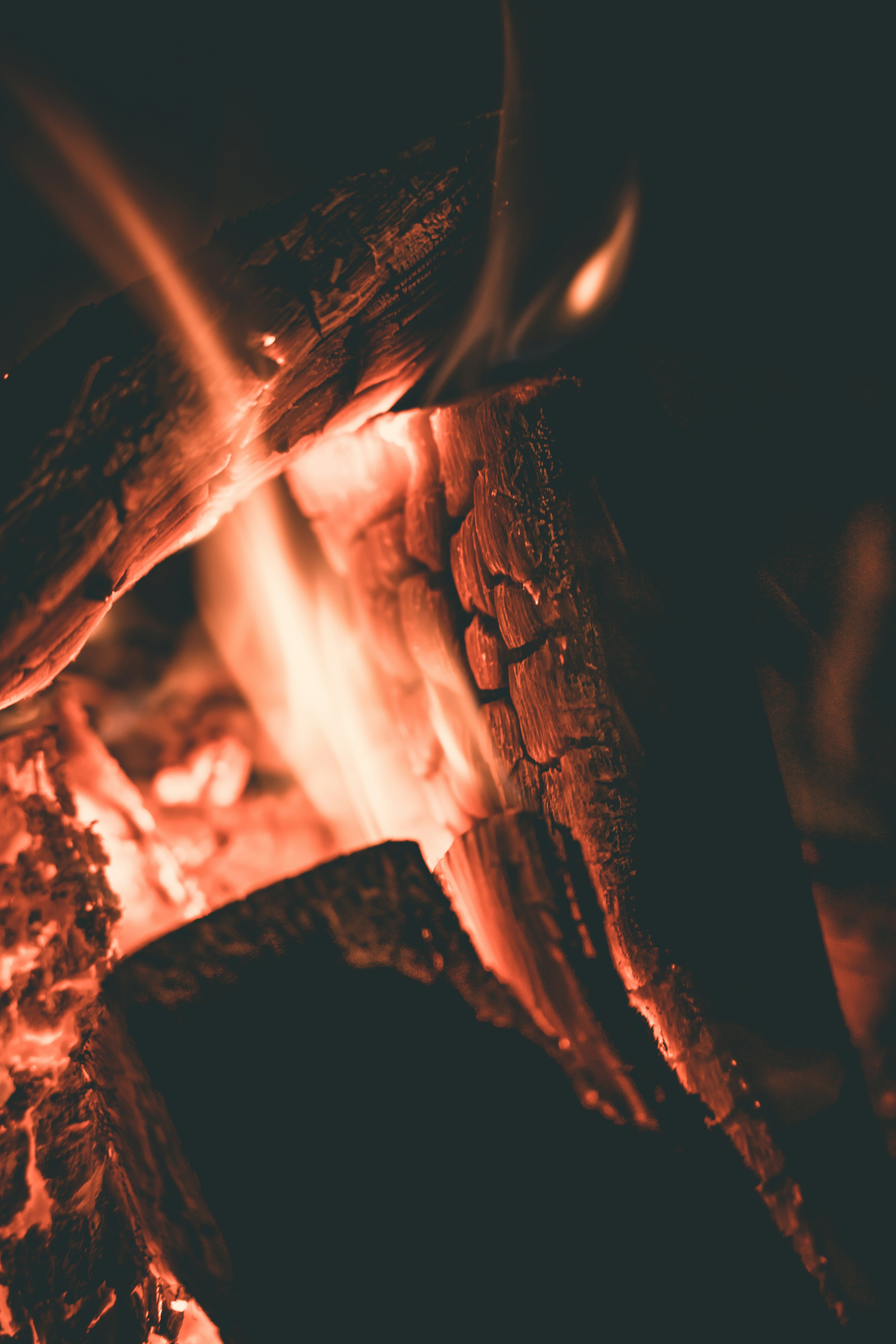 A close up of a fire in a fireplace photo – Free Fire Image on Unsplash