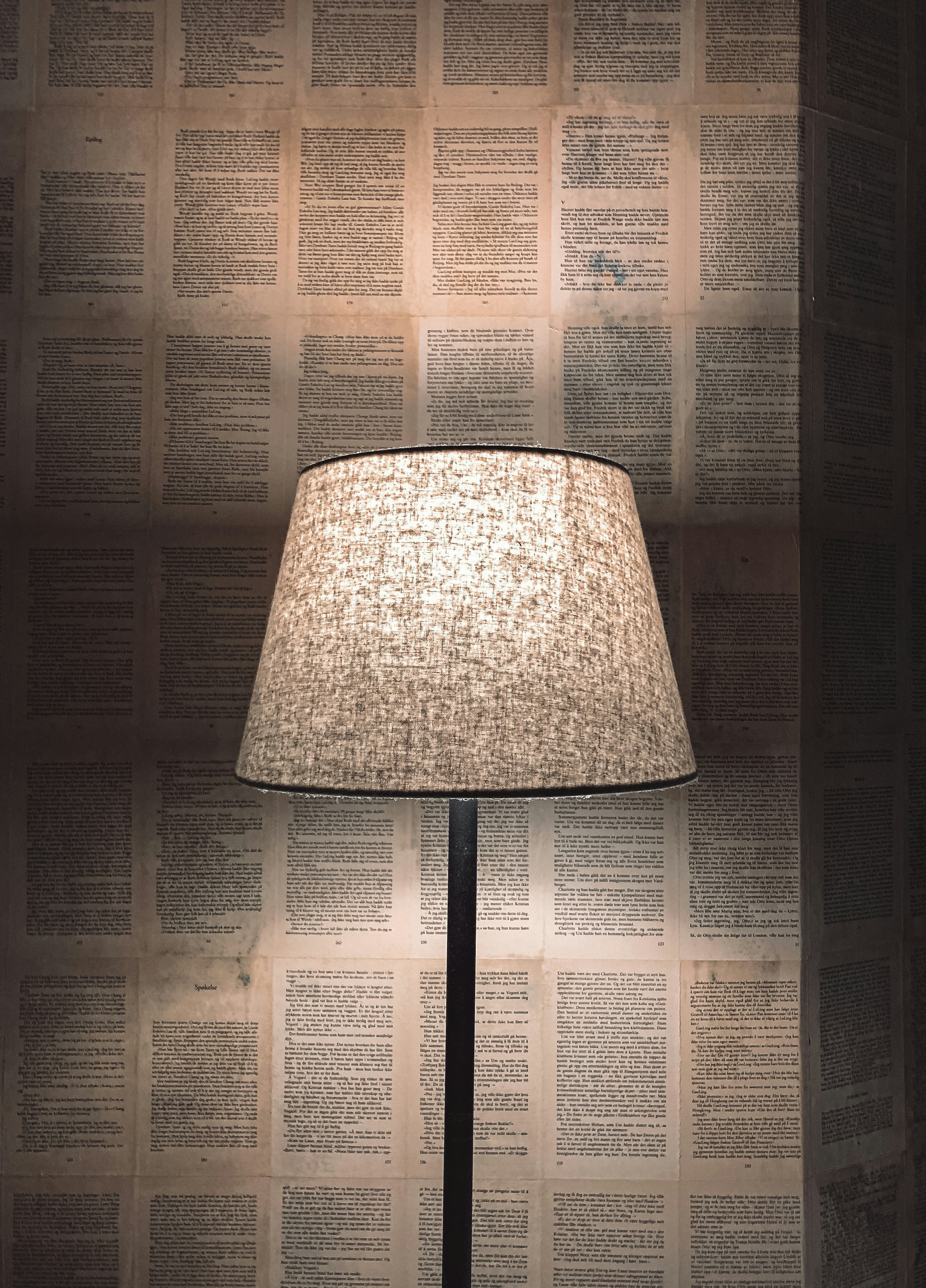 a lamp that is sitting on a table