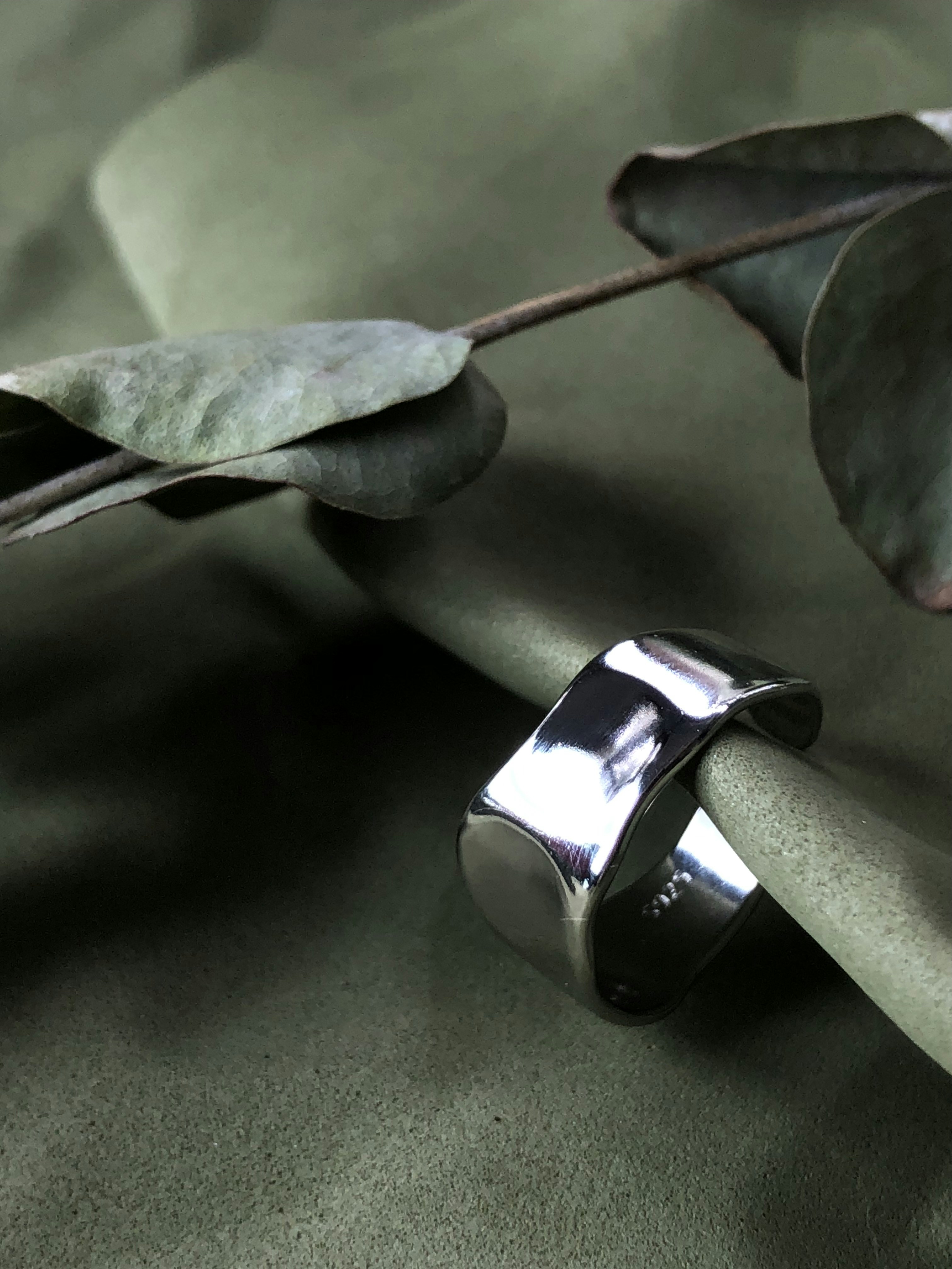 A couple of rings sitting on top of a green cloth photo – Free Image on ...